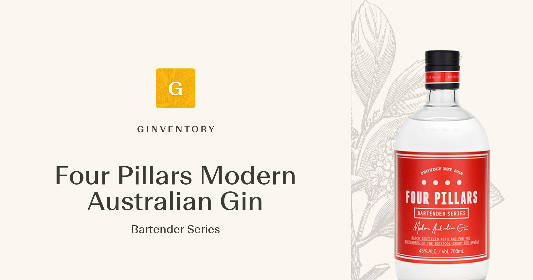 Four Pillars Modern Australian Gin - Bartender Series — Gins | Ginventory