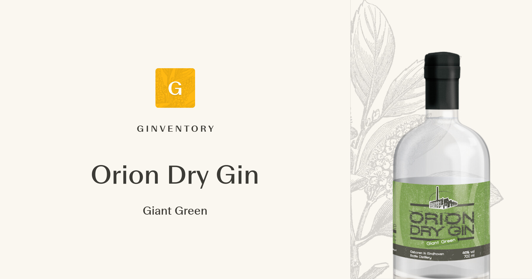 Orion Dry Gin - Giant Green — Gins | Ginventory