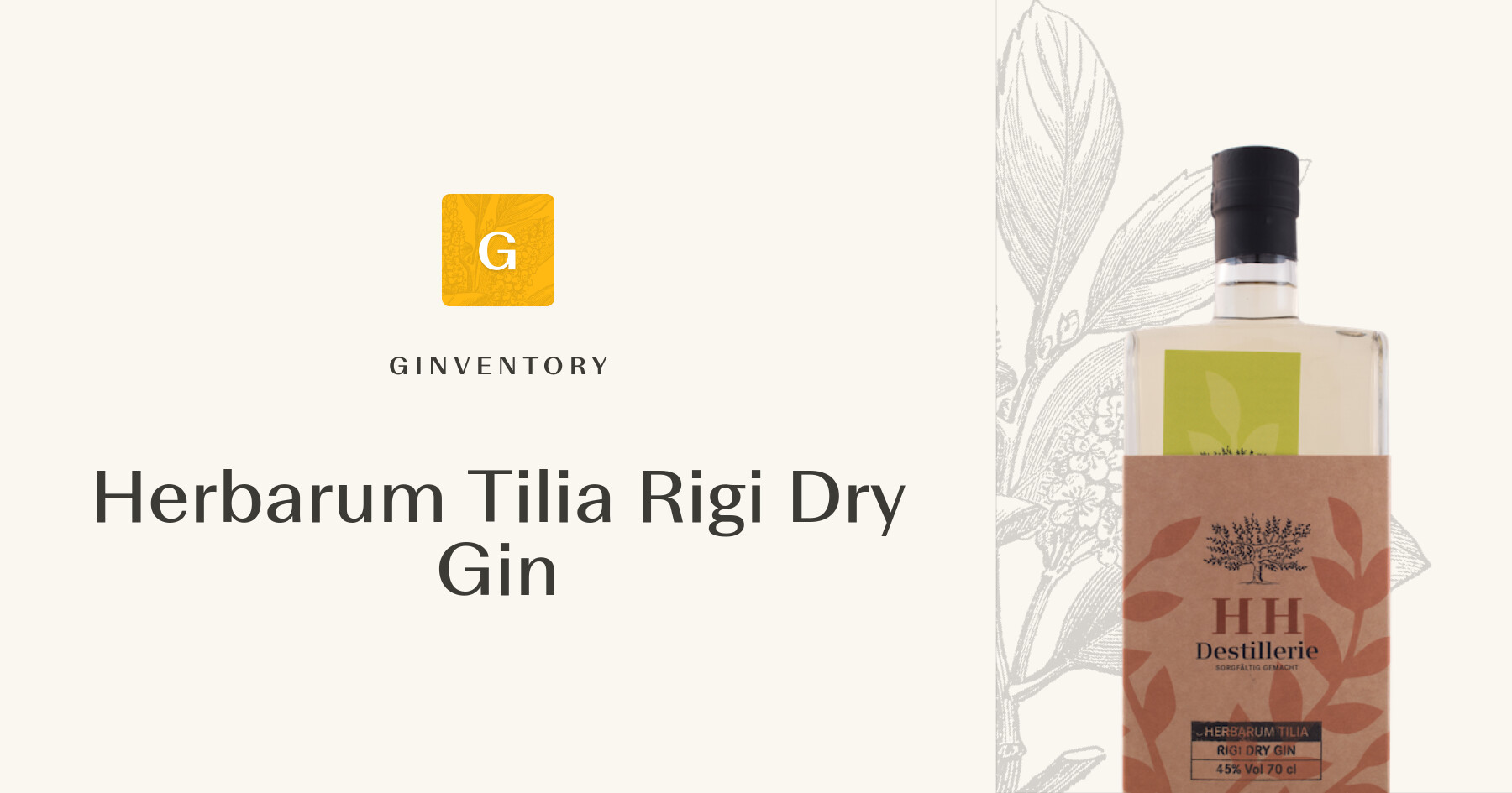 Herbarum Tilia Rigi Dry Gin — Gins | Ginventory