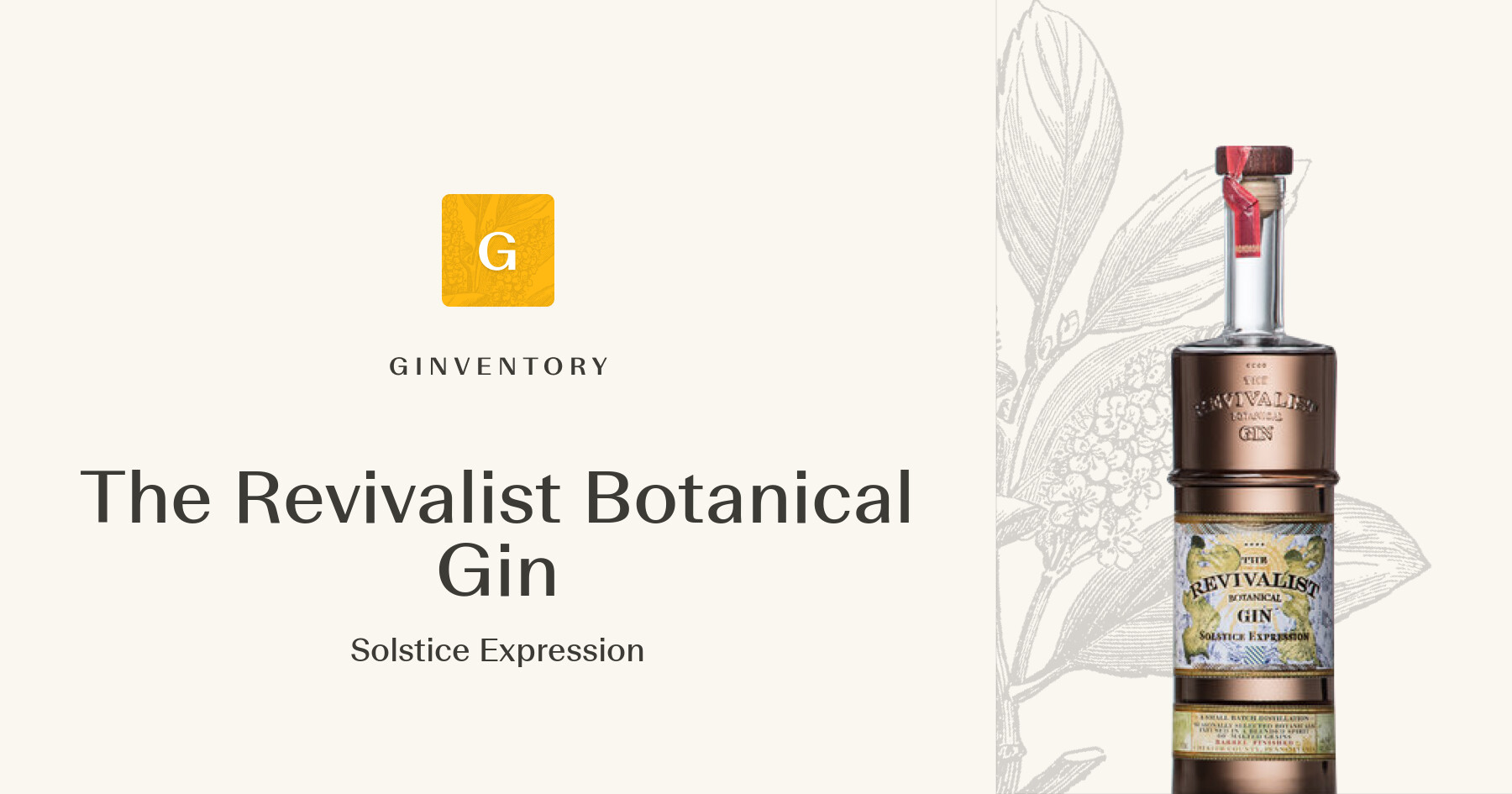 The Revivalist Botanical Gin - Solstice Expression — Gins | Ginventory