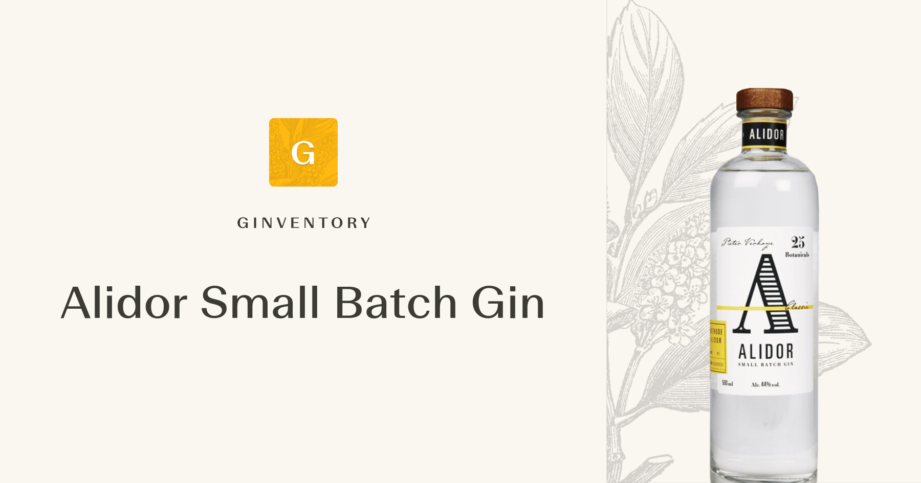 Alidor Small Batch Gin — Gins | Ginventory