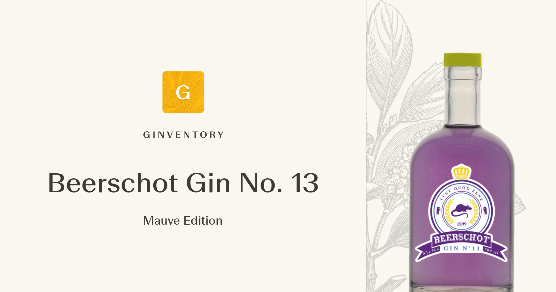 Beerschot Gin No. 13 - Mauve Edition — Gins | Ginventory