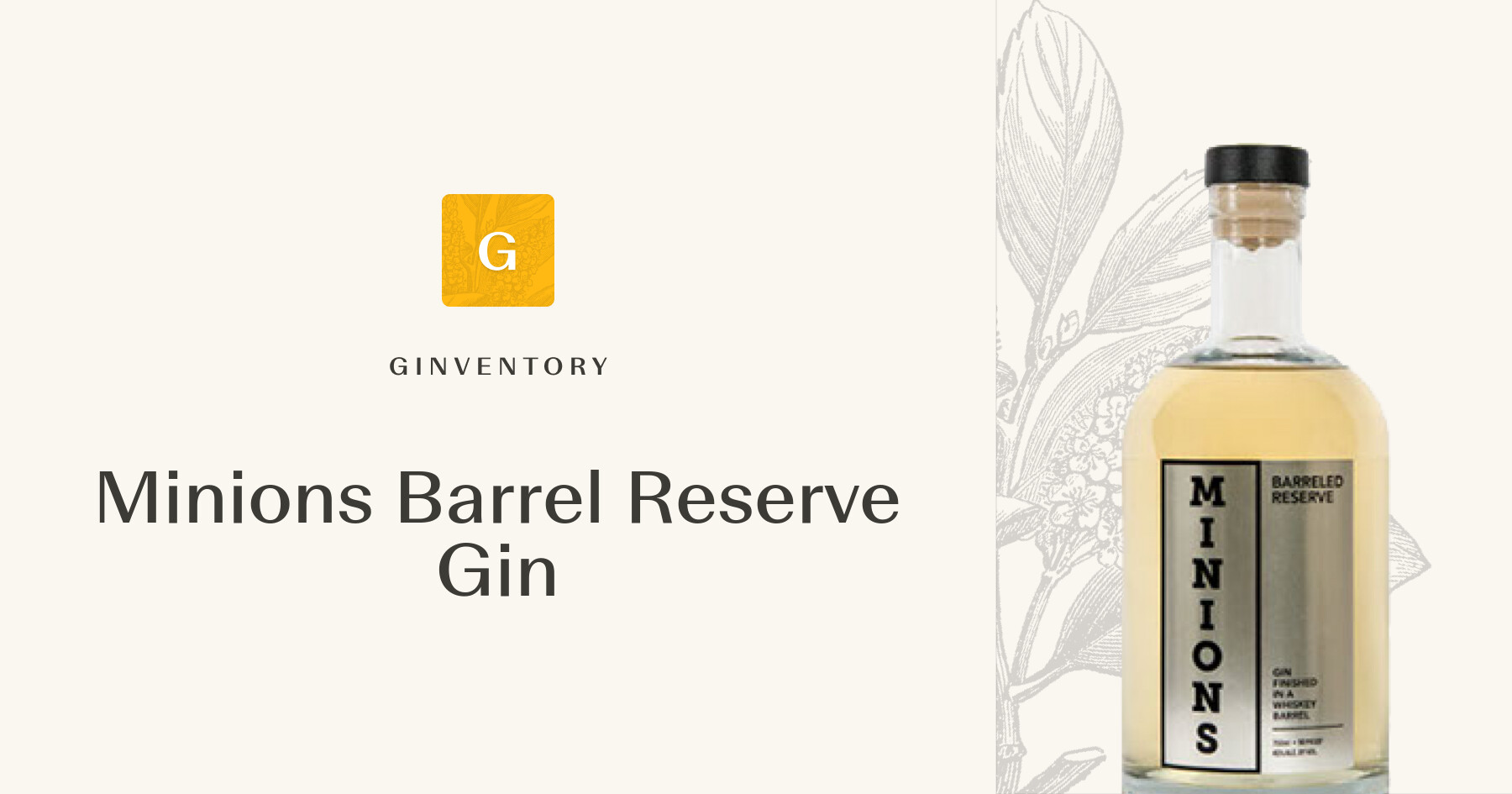 Minions Barrel Reserve Gin — Gins | Ginventory