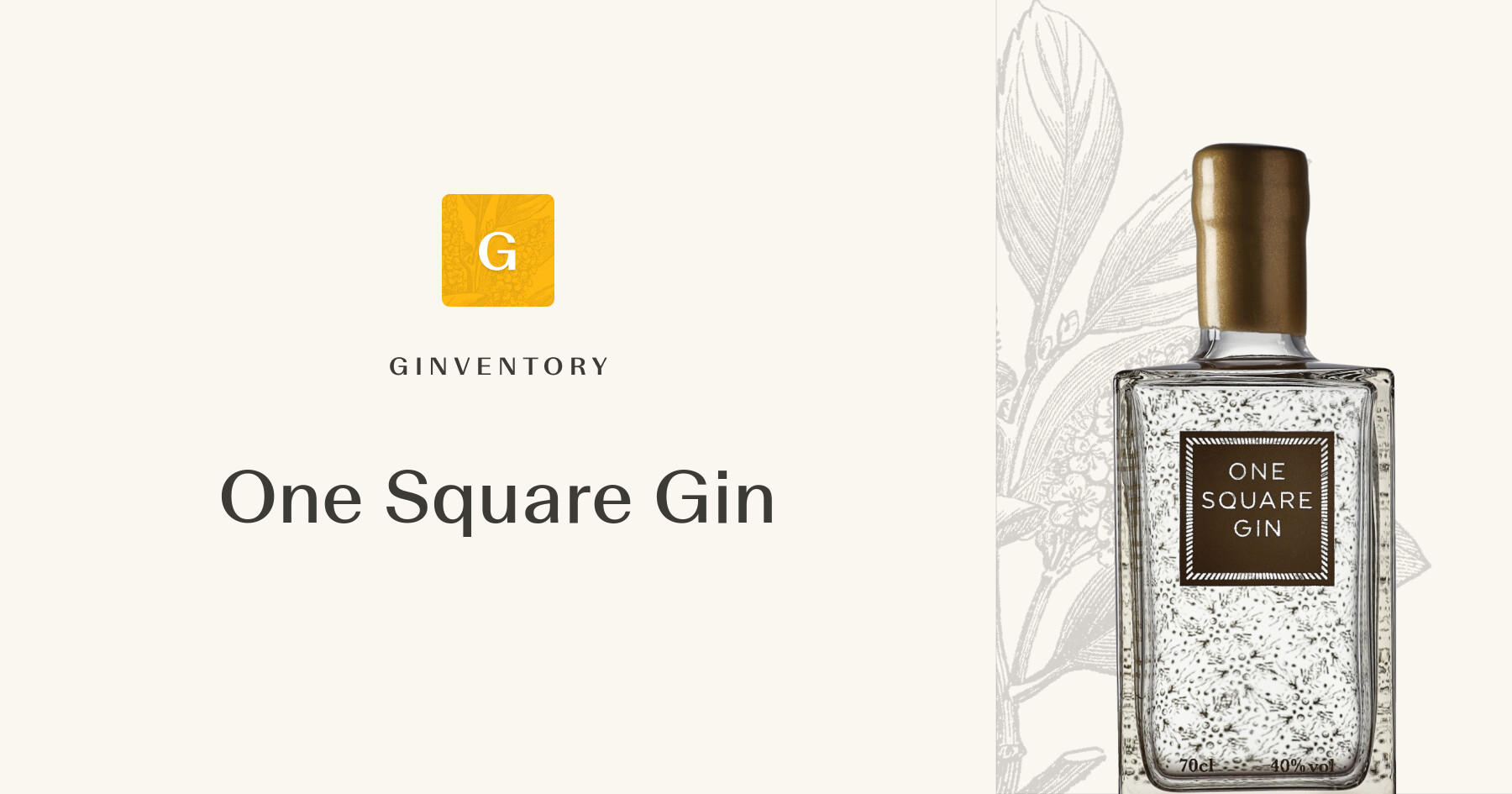One Square Gin — Gins | Ginventory