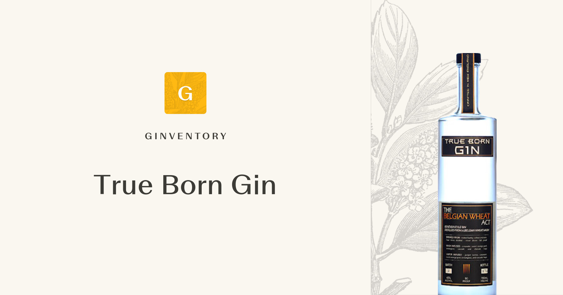 True Born Gin — Ginebras | Ginventory