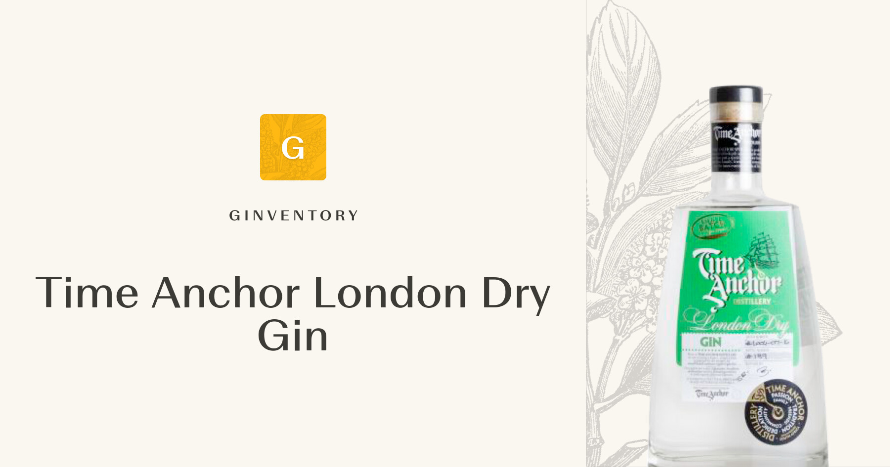 Time Anchor London Dry Gin — Gins | Ginventory