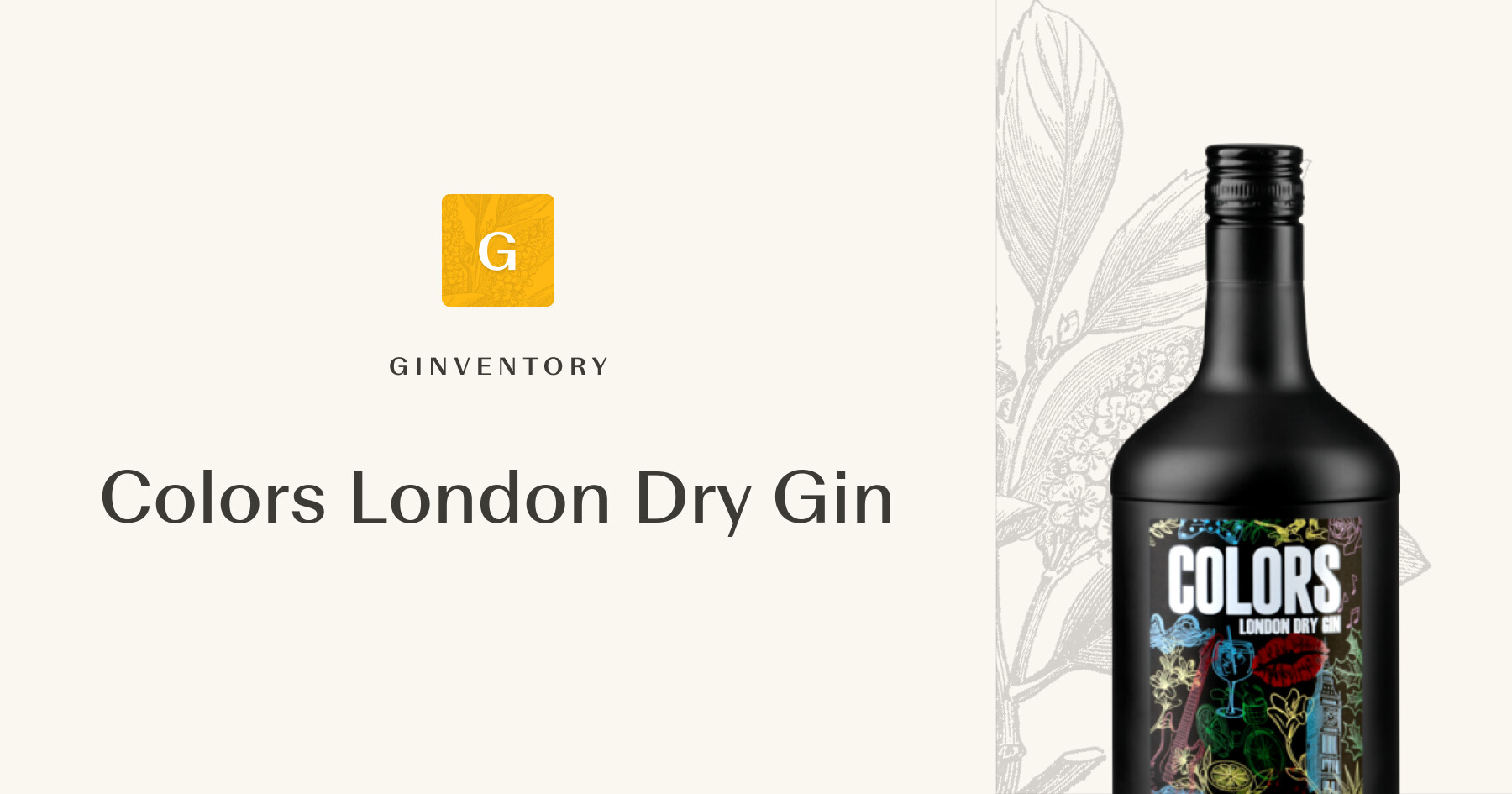 Colors London Dry Gin — Ginebras | Ginventory