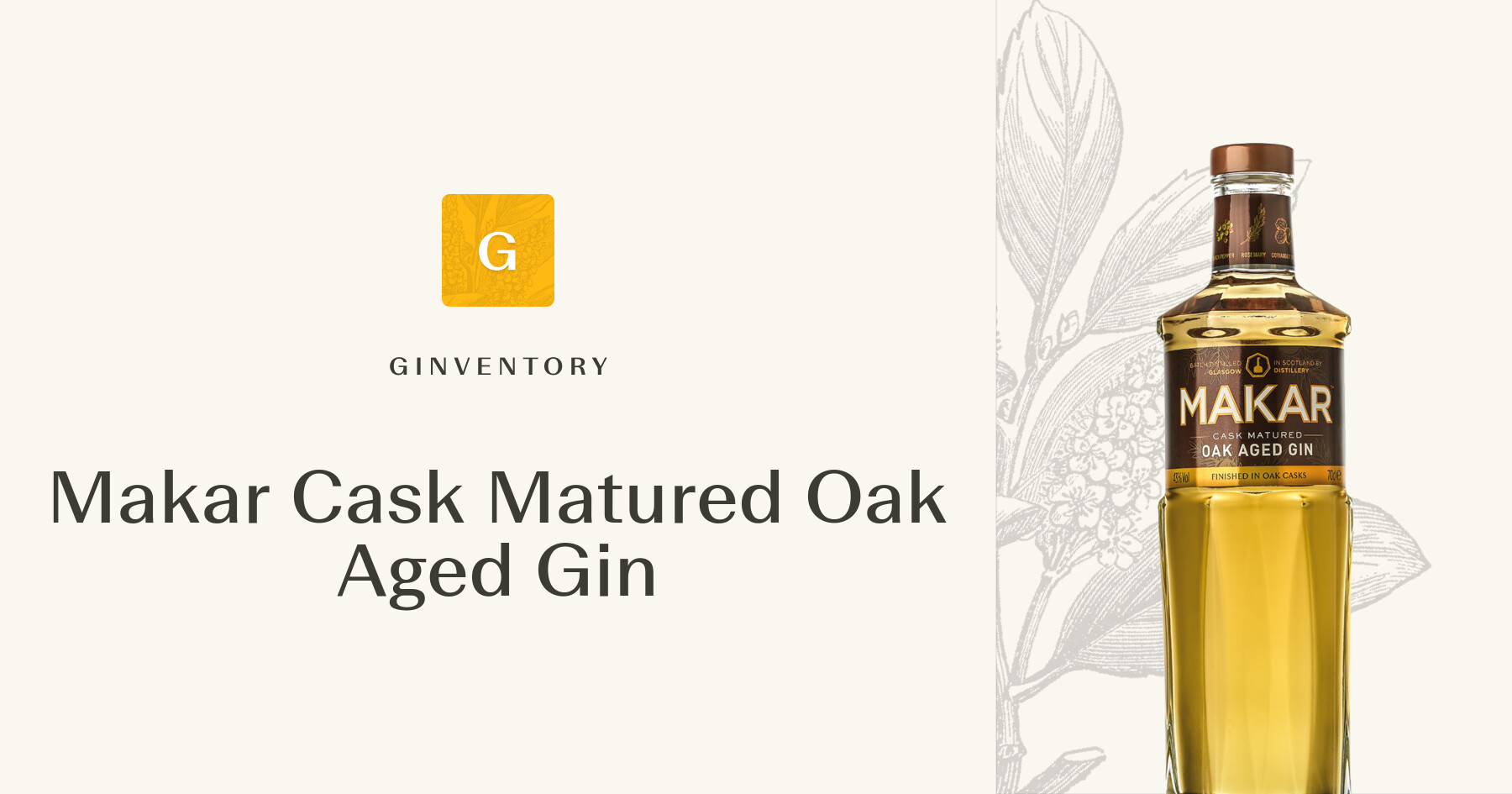 Makar Cask Matured Oak Aged Gin — Gins | Ginventory