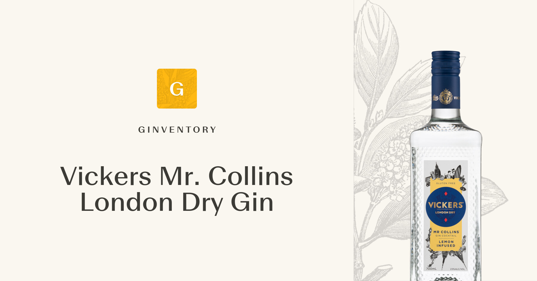 Vickers Mr. Collins London Dry Gin — Gins | Ginventory