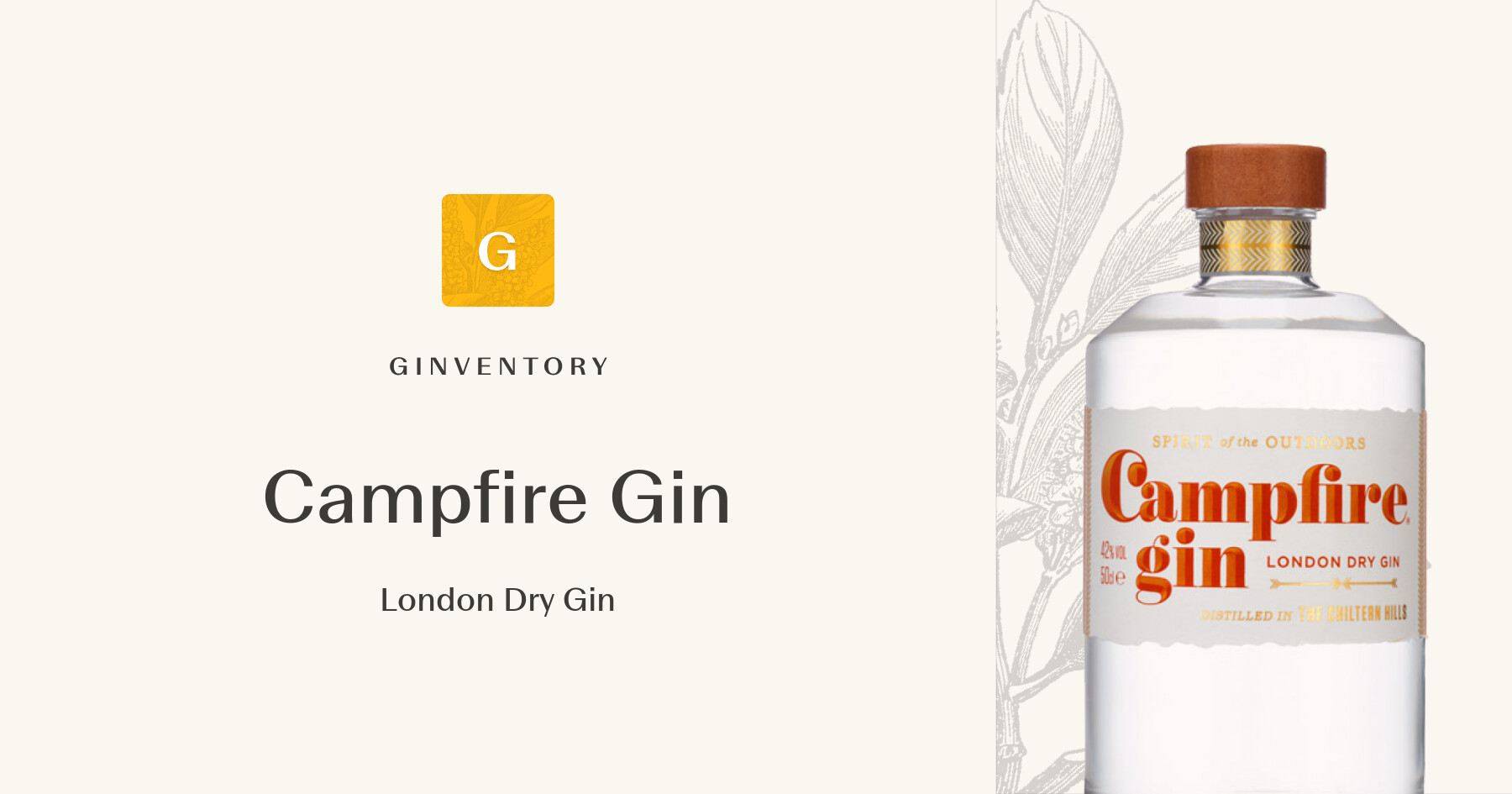 Campfire Gin - London Dry Gin — Gins | Ginventory