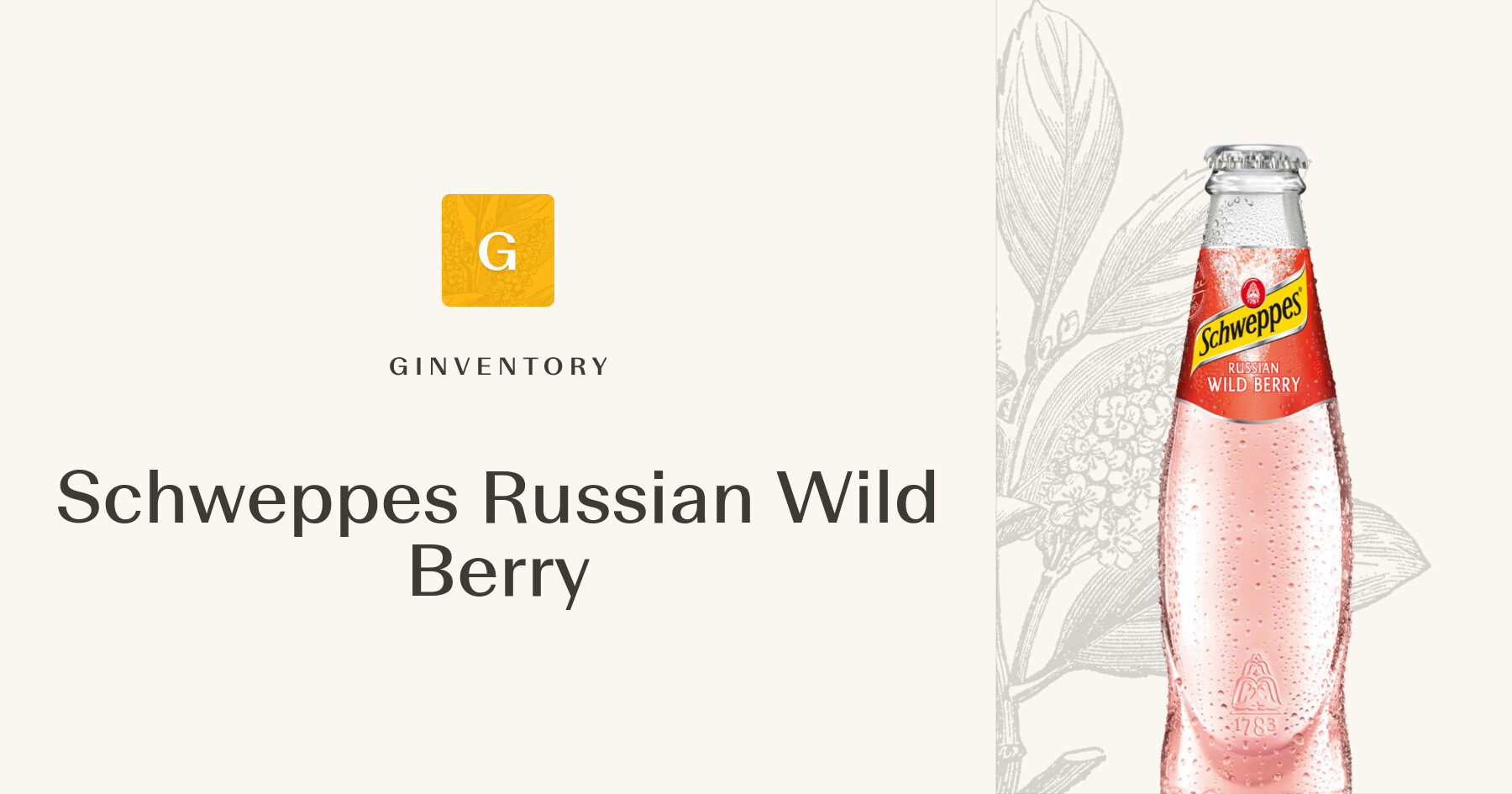 Schweppes Russian Wild Berry — Tónicas | Ginventory