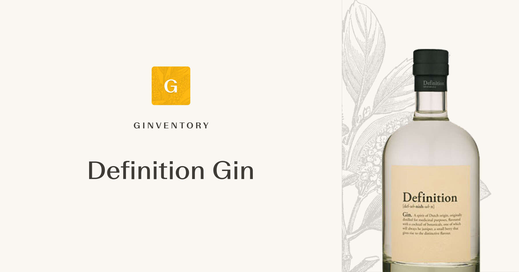 Definition Gin — Gins | Ginventory