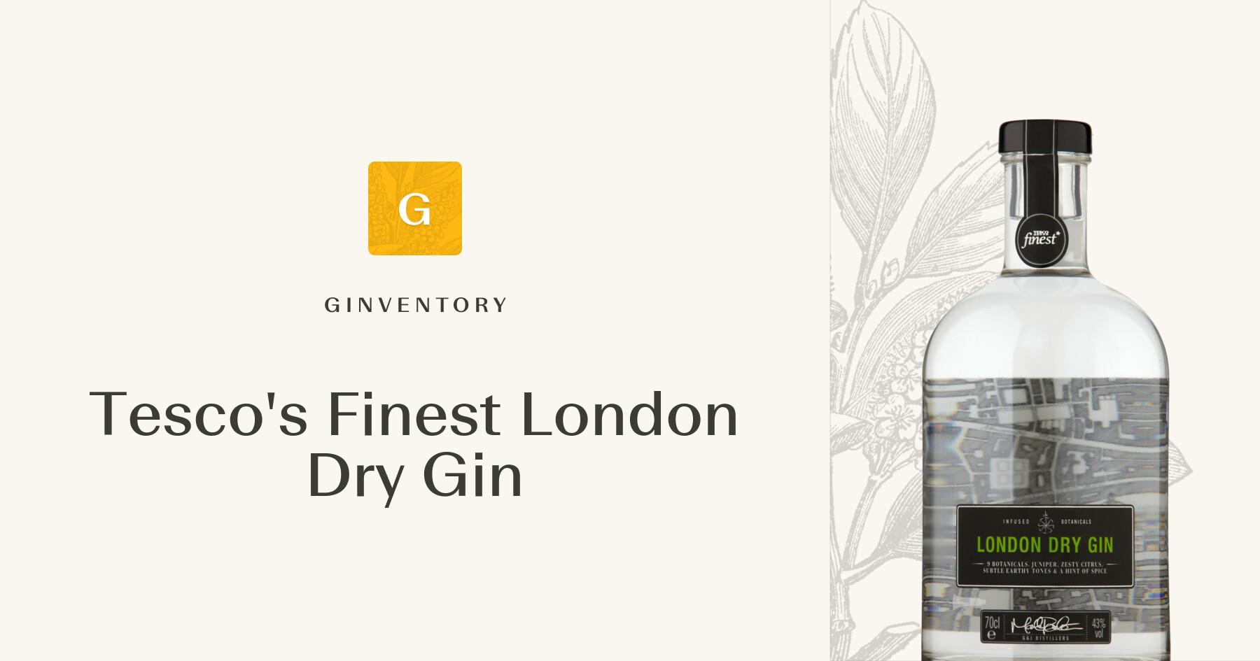Tesco's Finest London Dry Gin — Gins | Ginventory