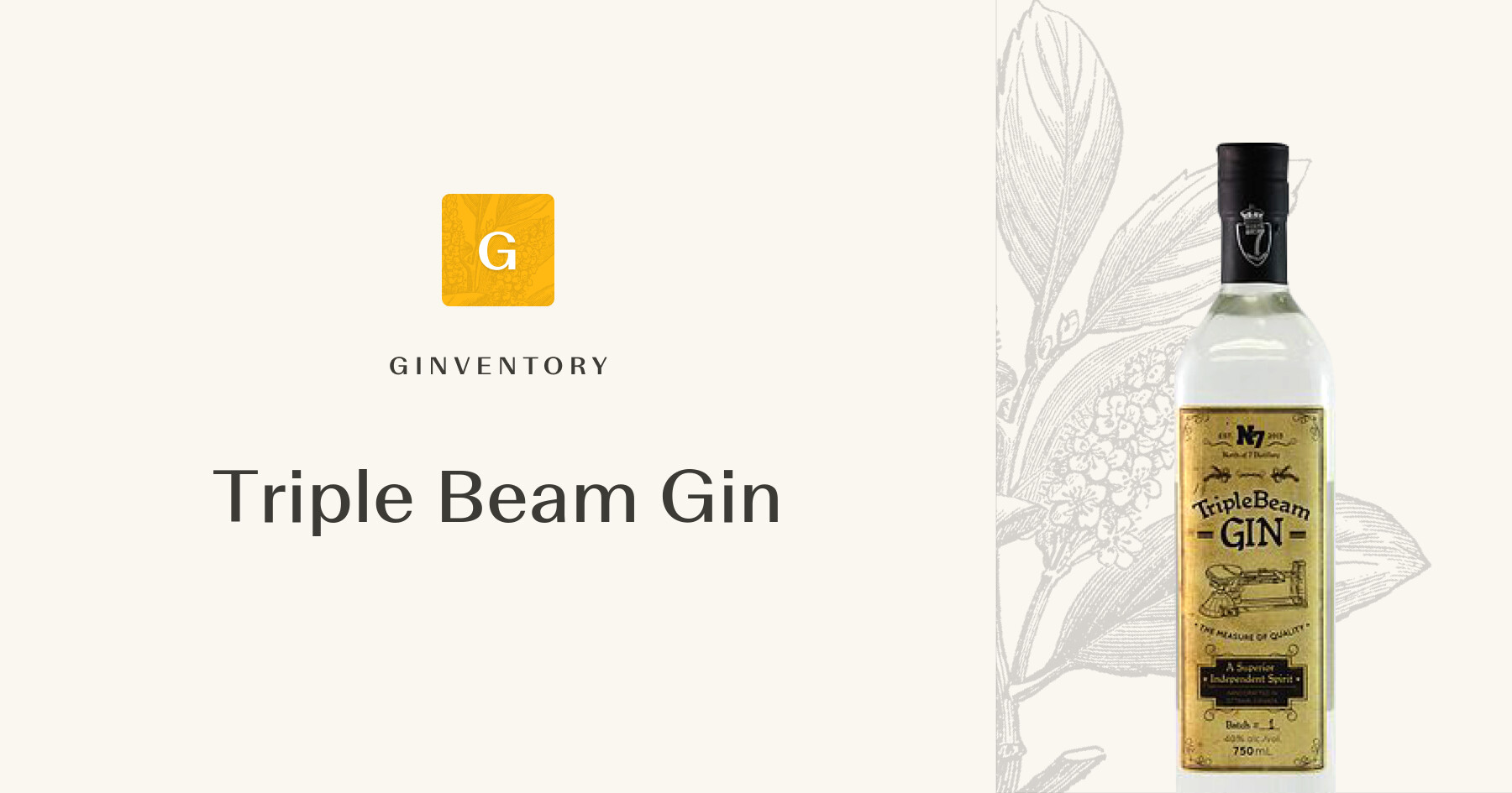 Triple Beam Gin — Gins | Ginventory
