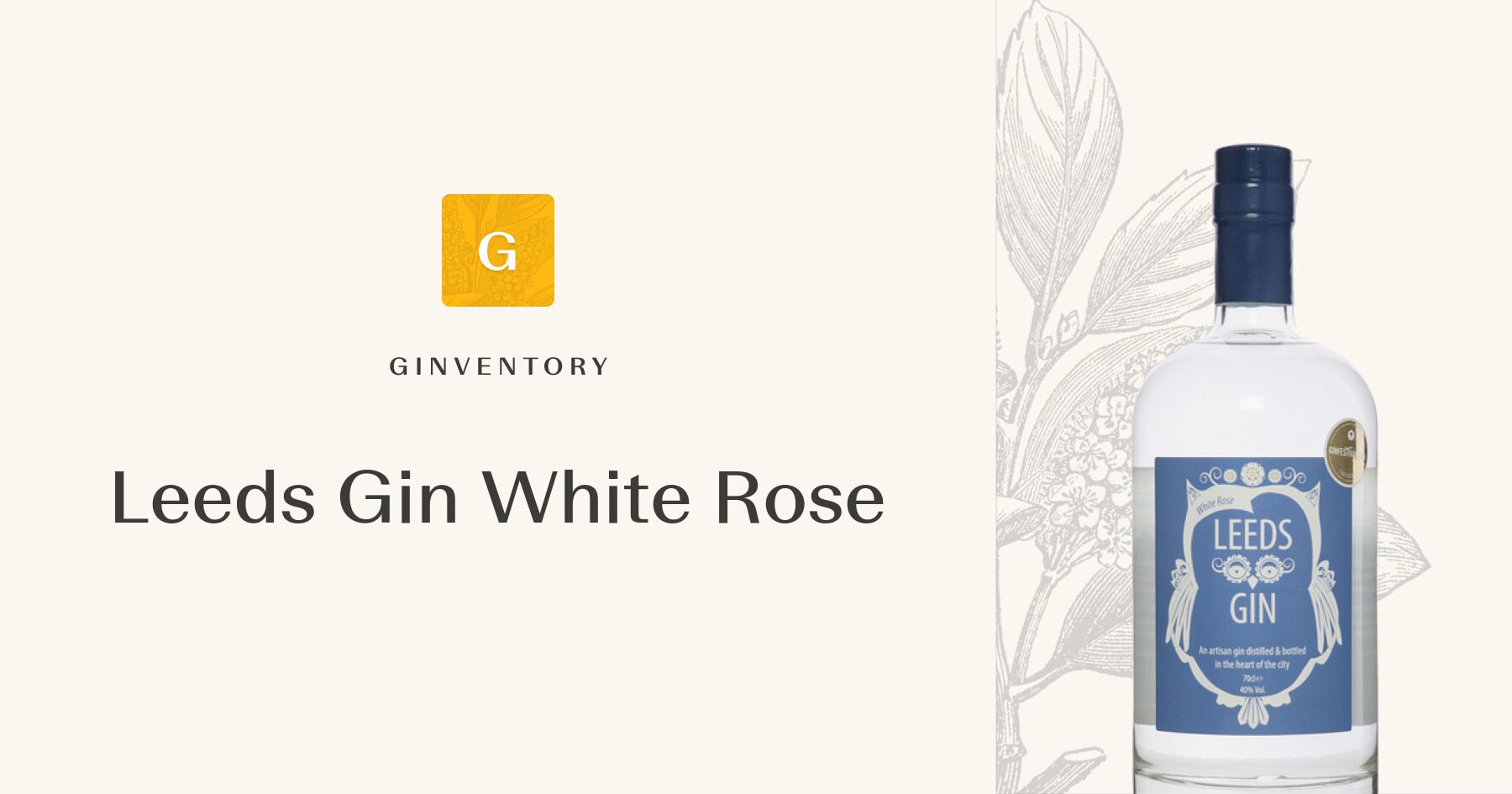 Leeds Gin White Rose — Ginebras | Ginventory