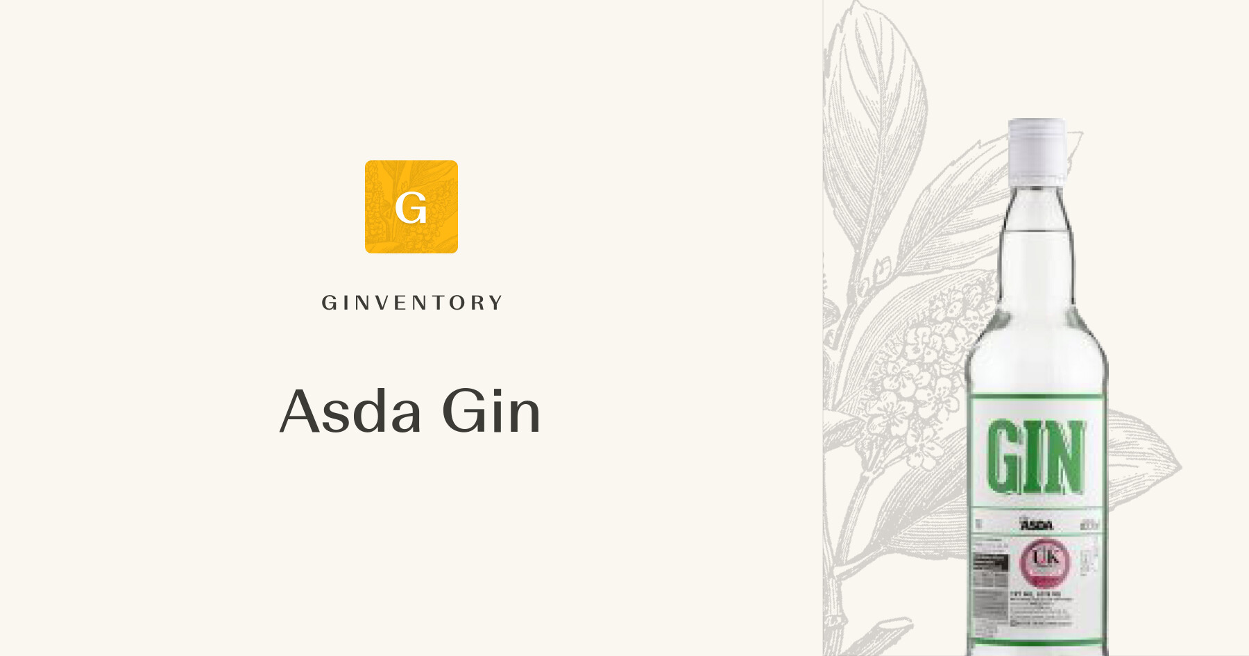 Asda Gin — Gins | Ginventory