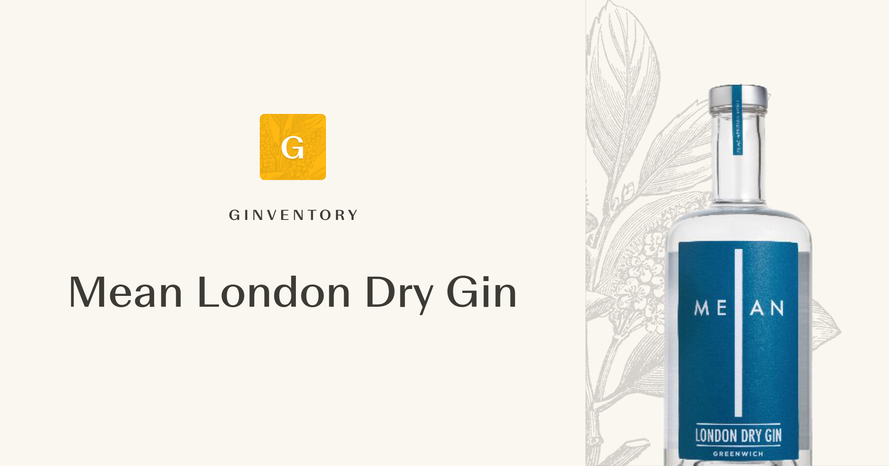 Mean London Dry Gin — Gins | Ginventory
