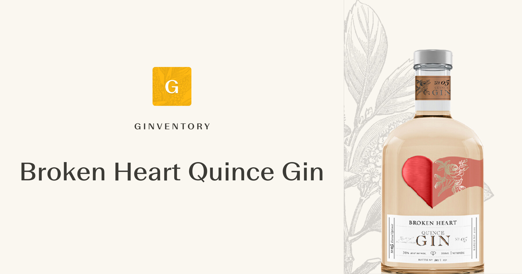 Broken Heart Quince Gin — Ginebras | Ginventory