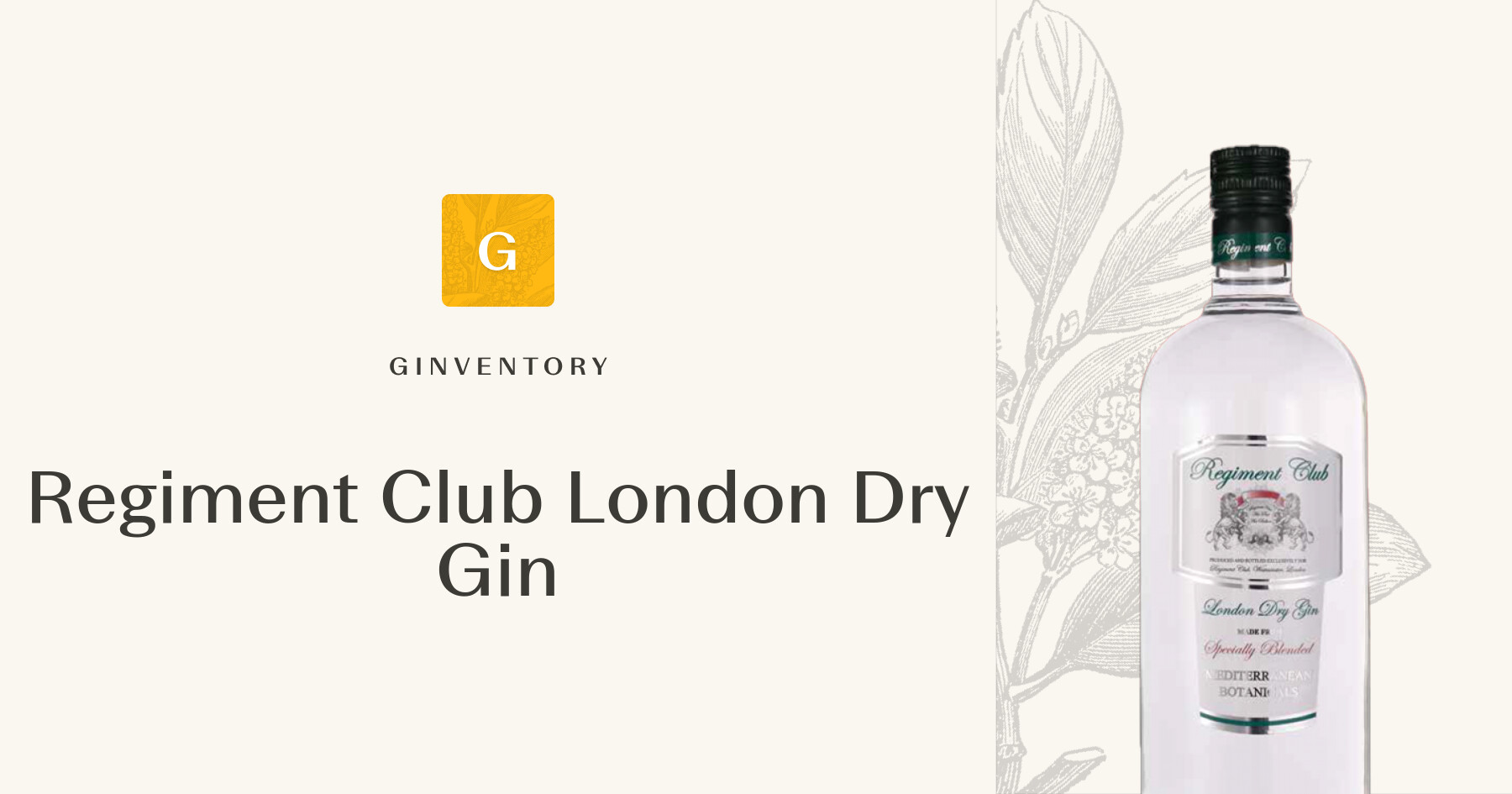 Regiment Club London Dry Gin — Gins | Ginventory