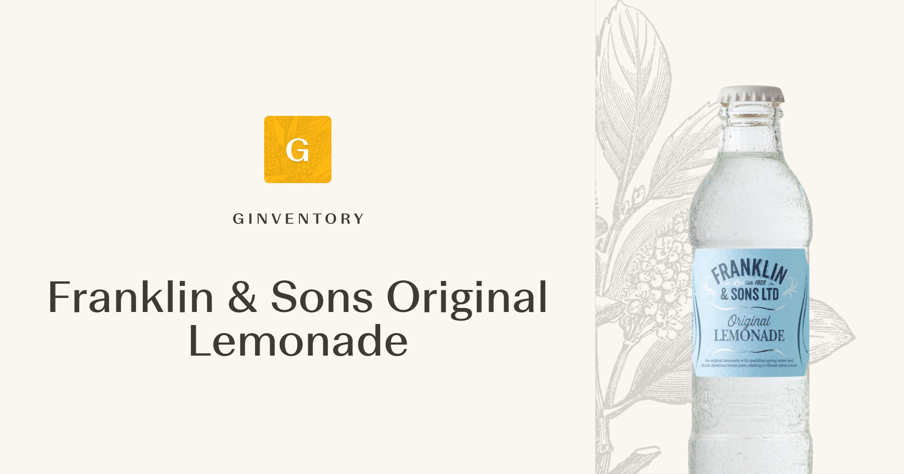 Franklin & Sons Original Lemonade — Tonics | Ginventory