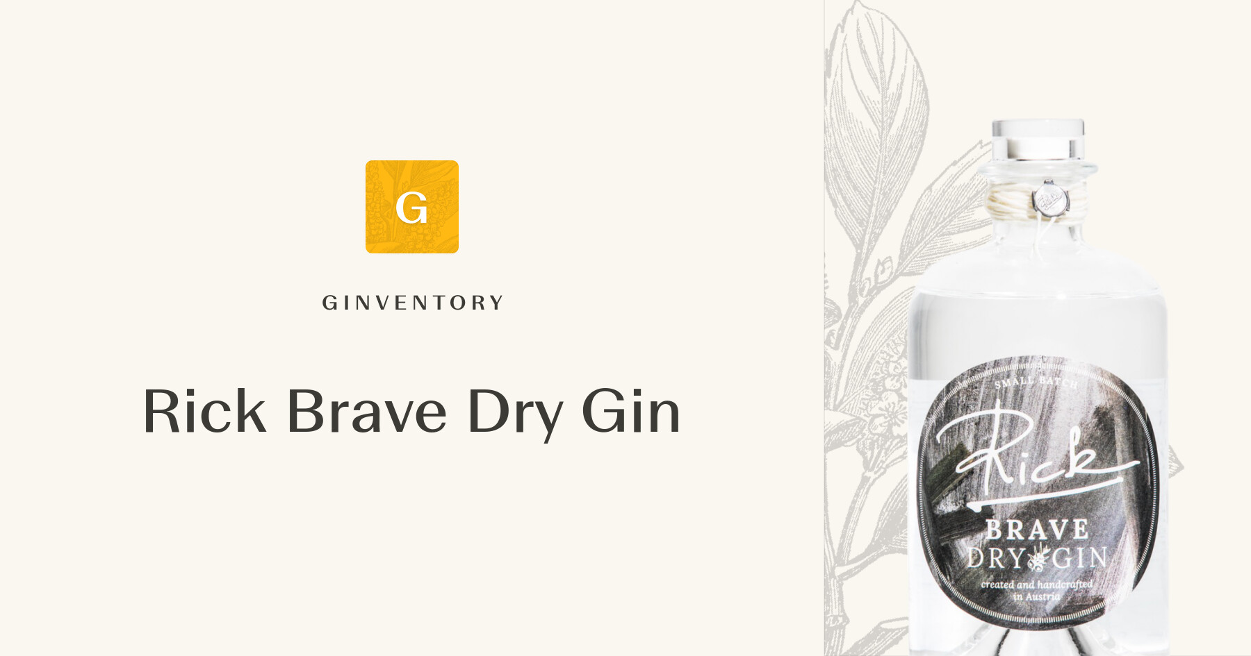Rick Brave Dry Gin — Gins | Ginventory