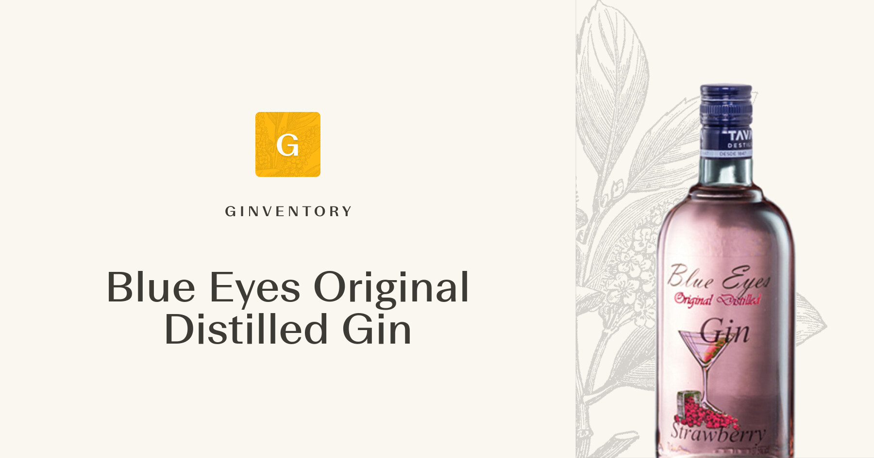 Blue Eyes Original Distilled Gin — Ginebras | Ginventory