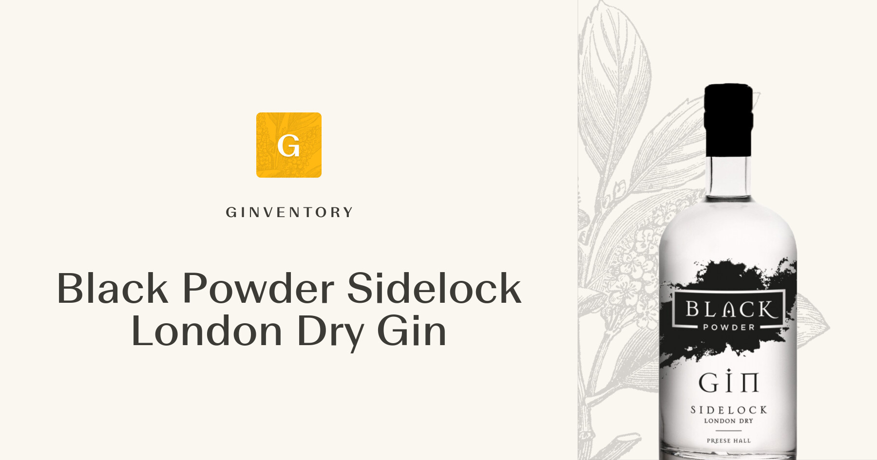 Black Powder Sidelock London Dry Gin — Gins | Ginventory