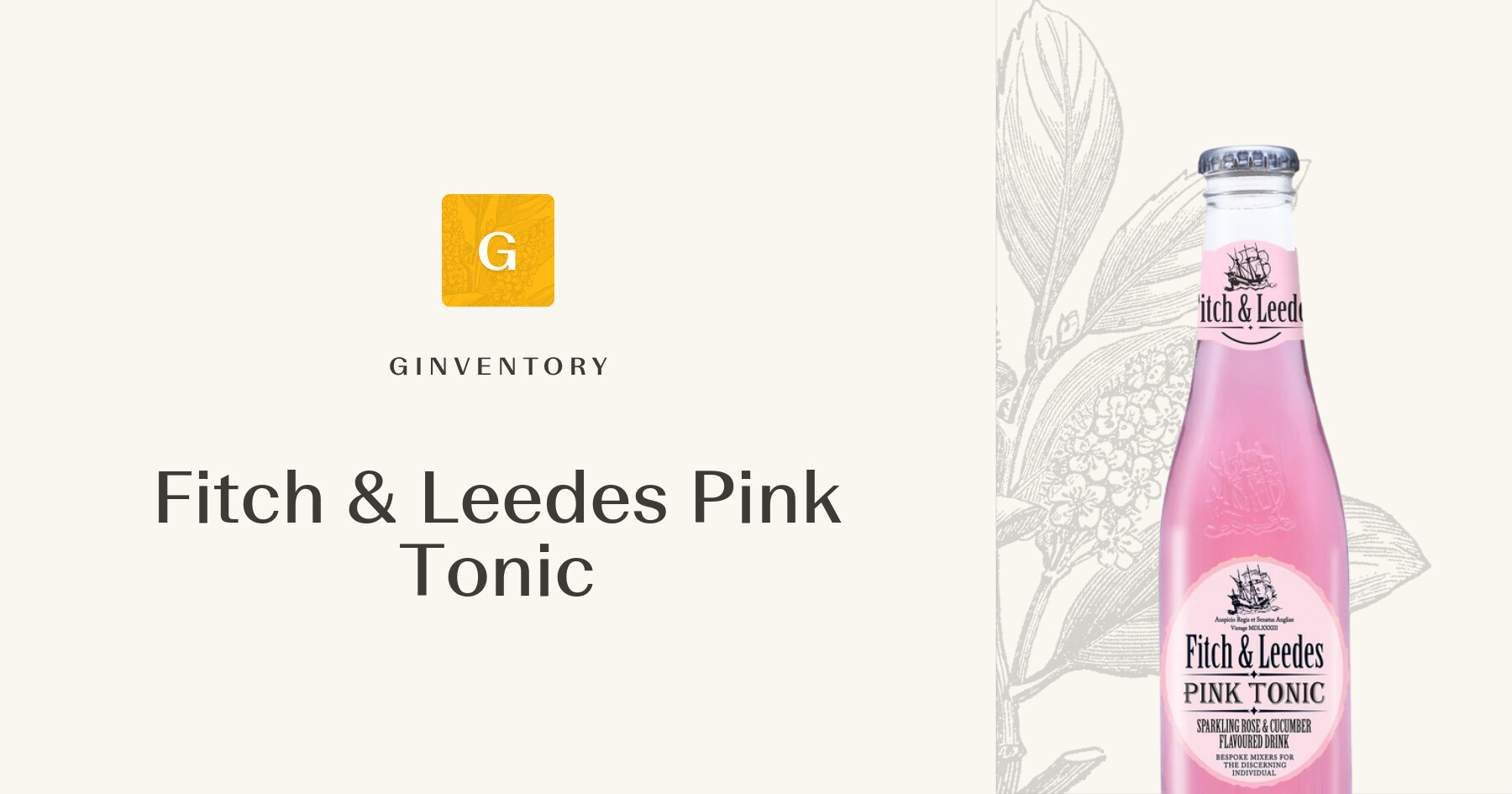 Fitch & Leedes Pink Tonic — Tonics | Ginventory