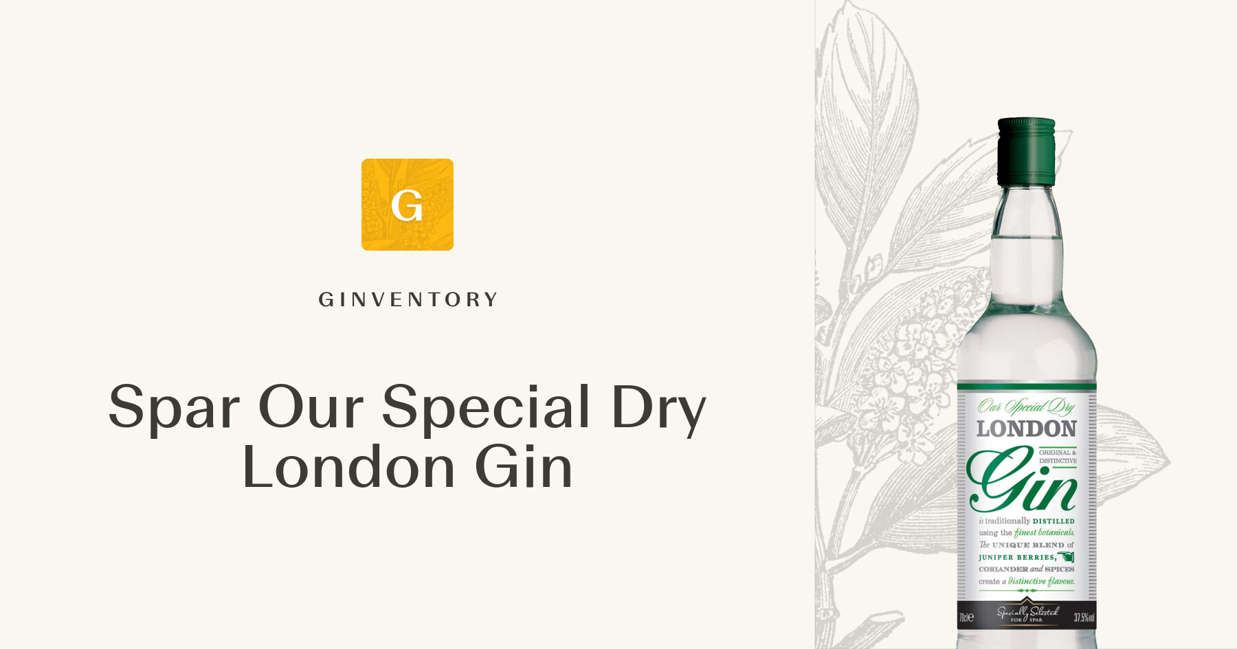 Spar Our Special Dry London Gin — Gins | Ginventory