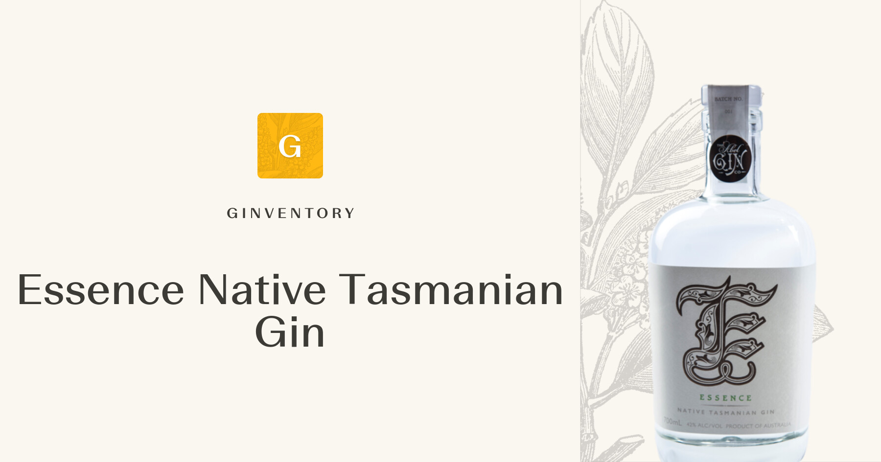 Essence Native Tasmanian Gin — Gins | Ginventory