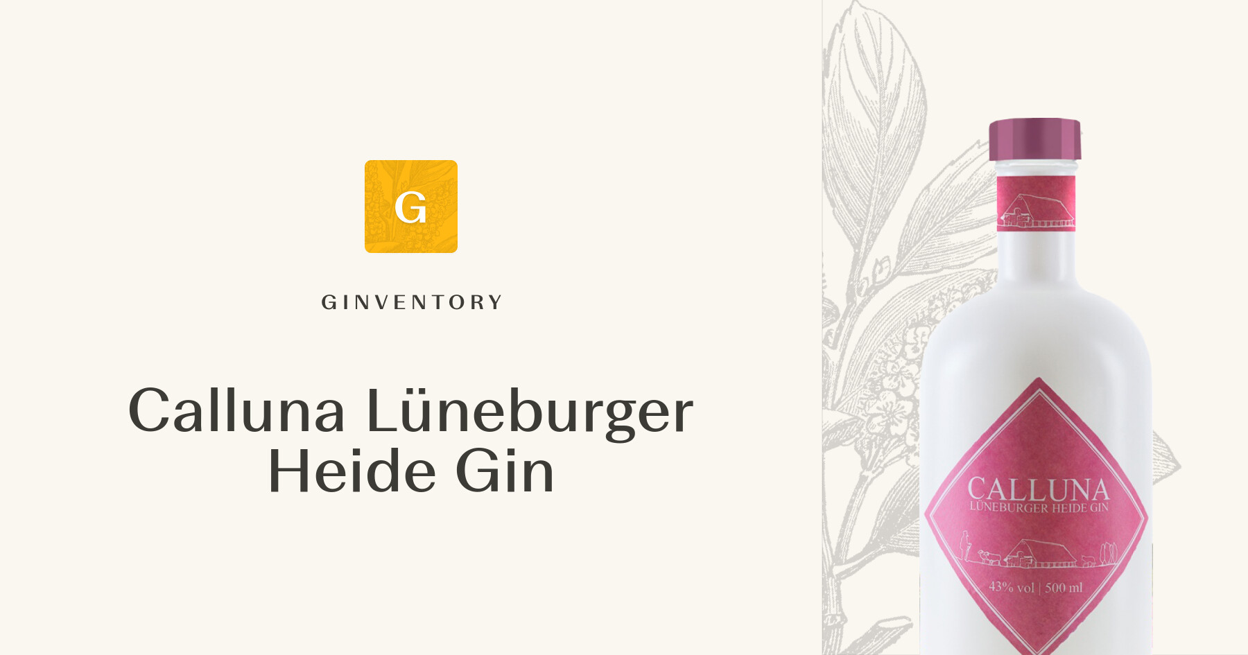 Calluna Lüneburger Heide Gin — Gins | Ginventory