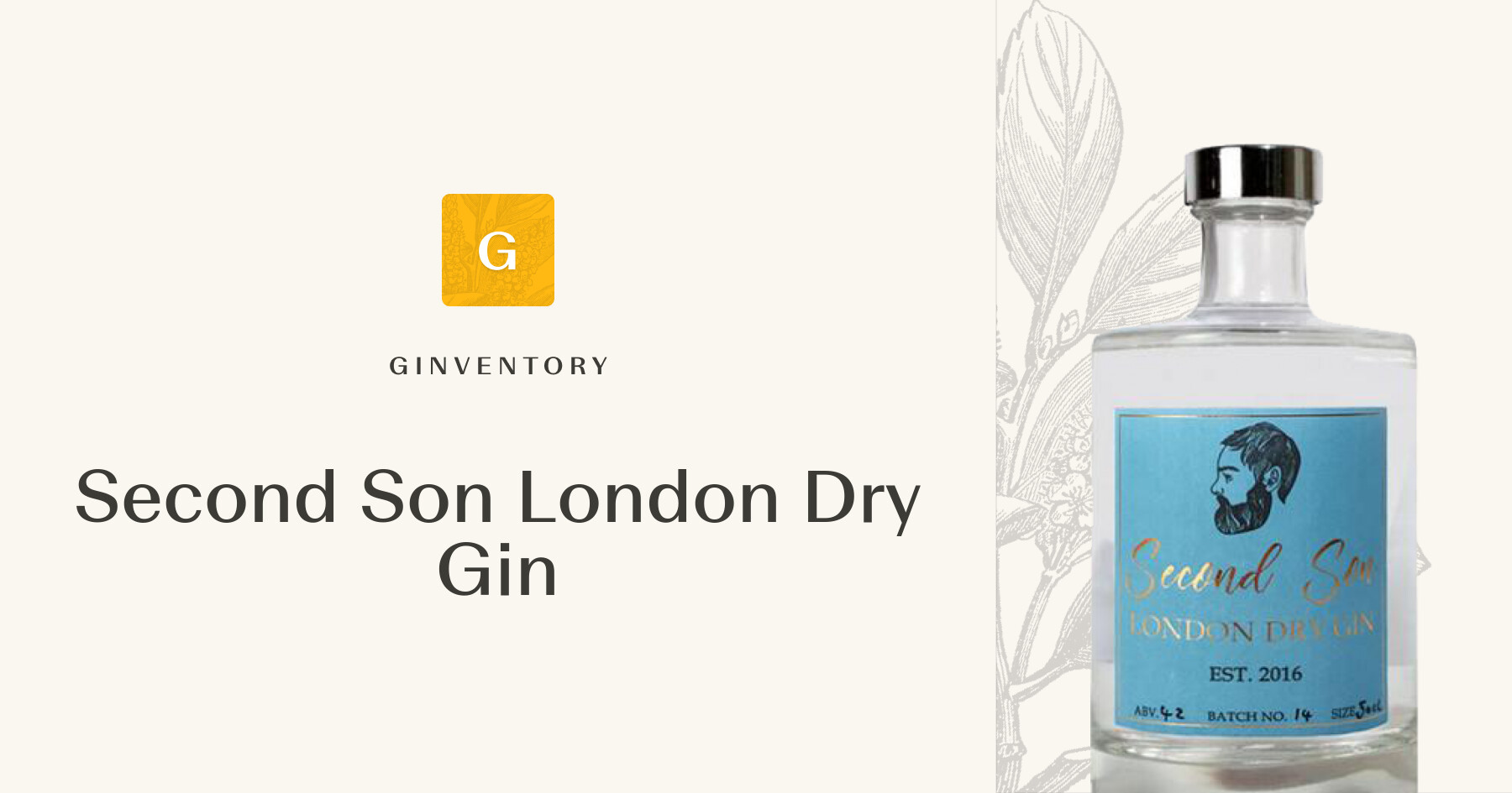 Second Son London Dry Gin — Gins | Ginventory