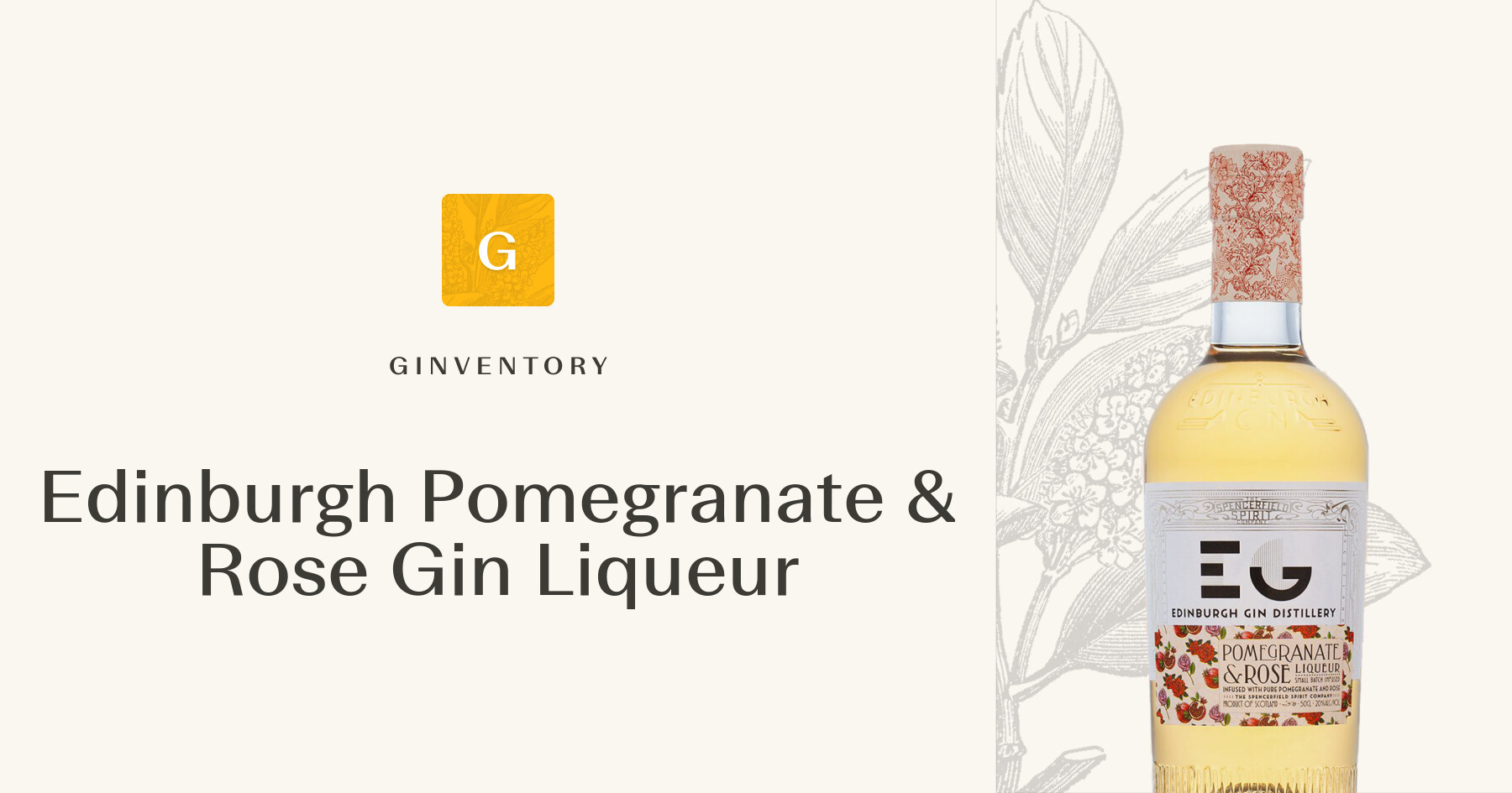 Edinburgh Pomegranate & Rose Gin Liqueur — Gins | Ginventory