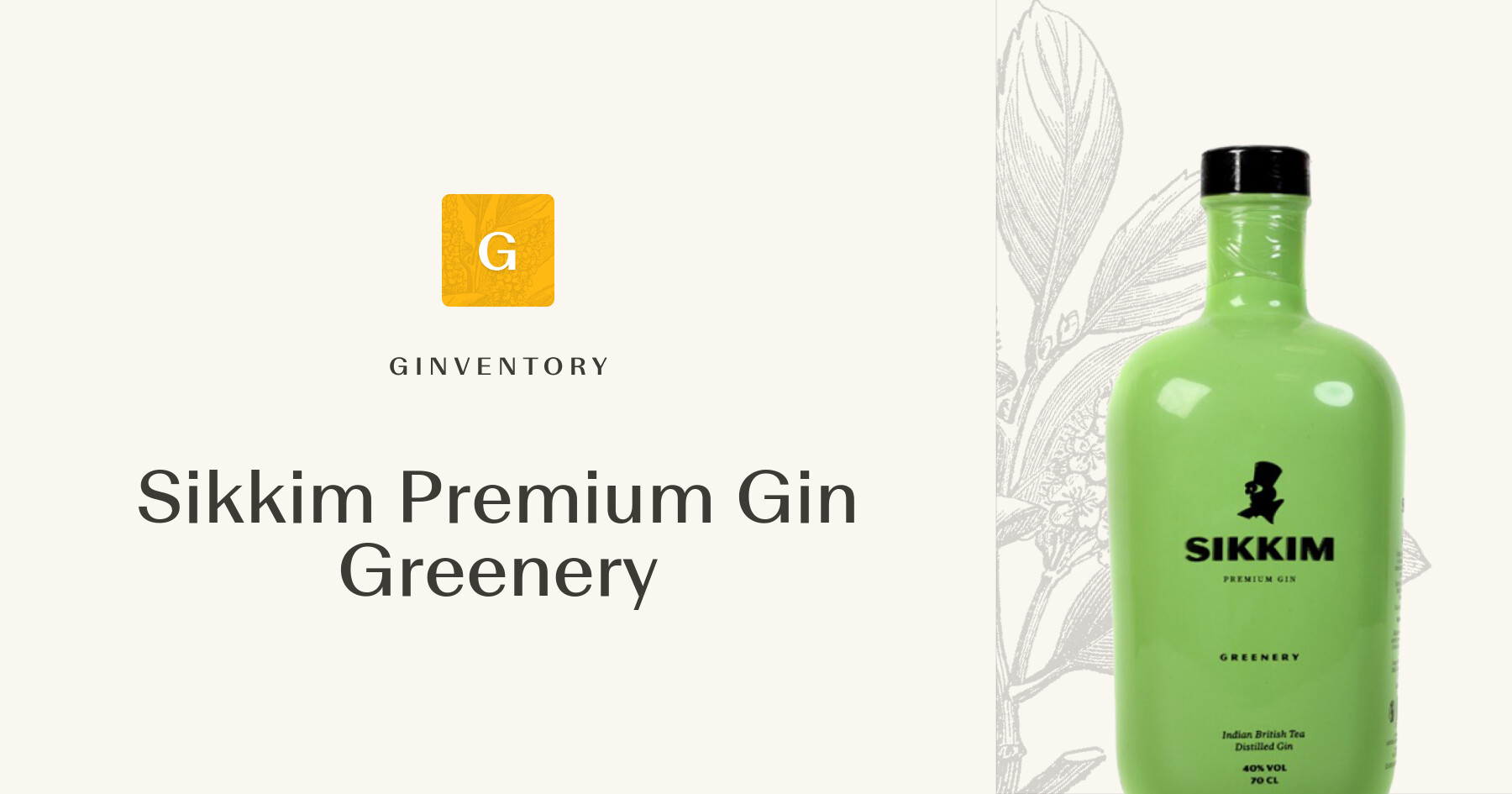 Sikkim Premium Gin Greenery — Gins | Ginventory