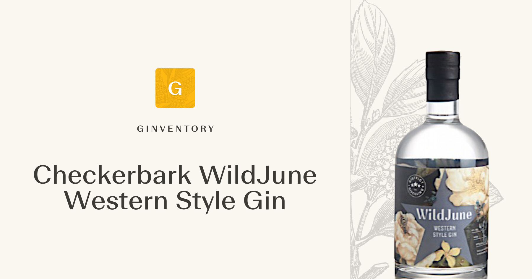 Checkerbark WildJune Western Style Gin — Gins | Ginventory
