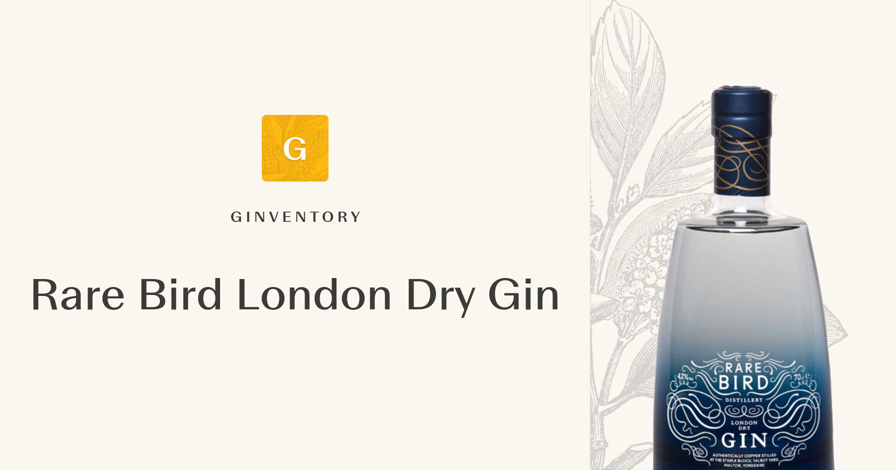 Rare Bird London Dry Gin — Gins | Ginventory