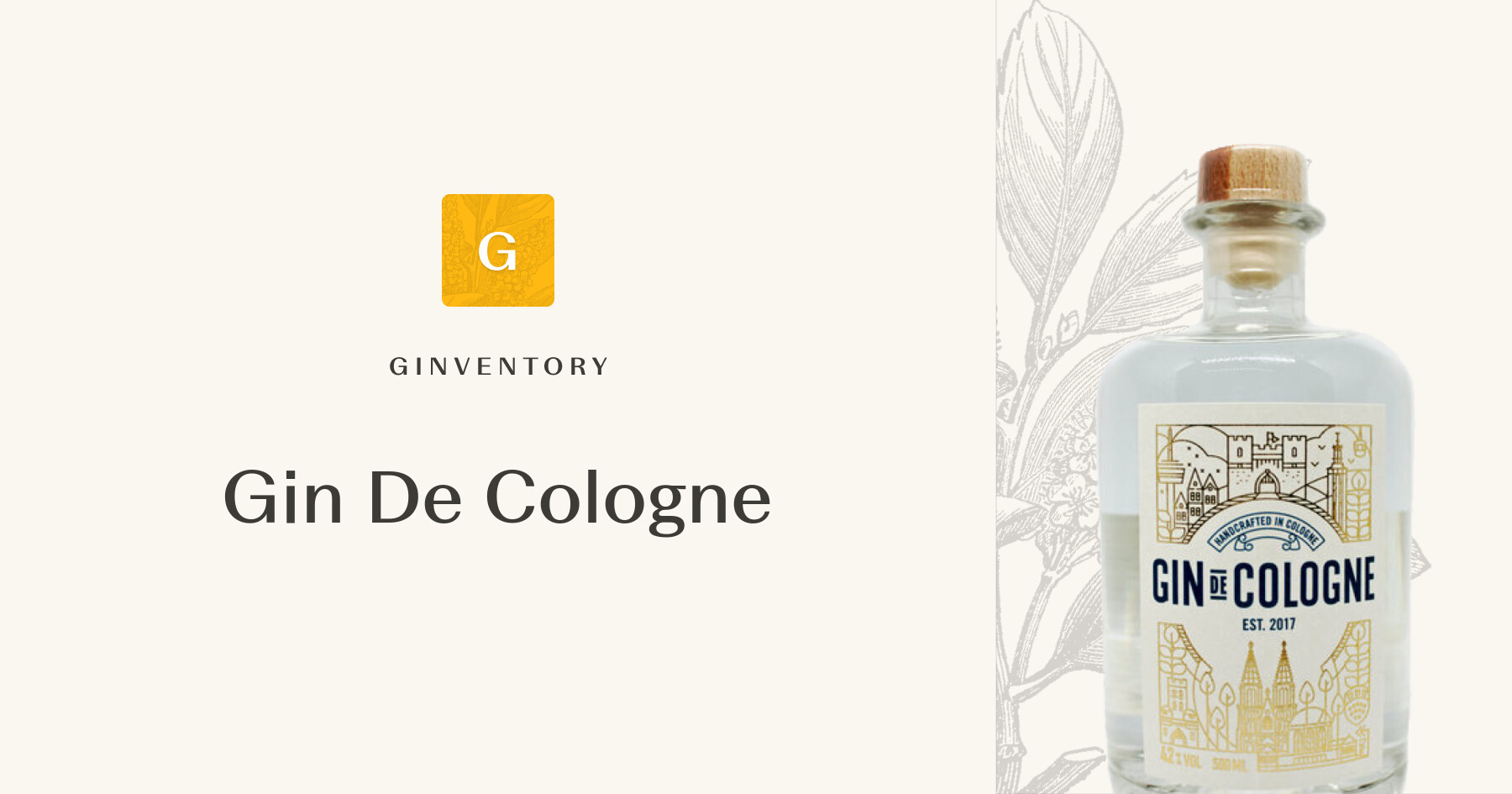 Gin De Cologne — Gins | Ginventory