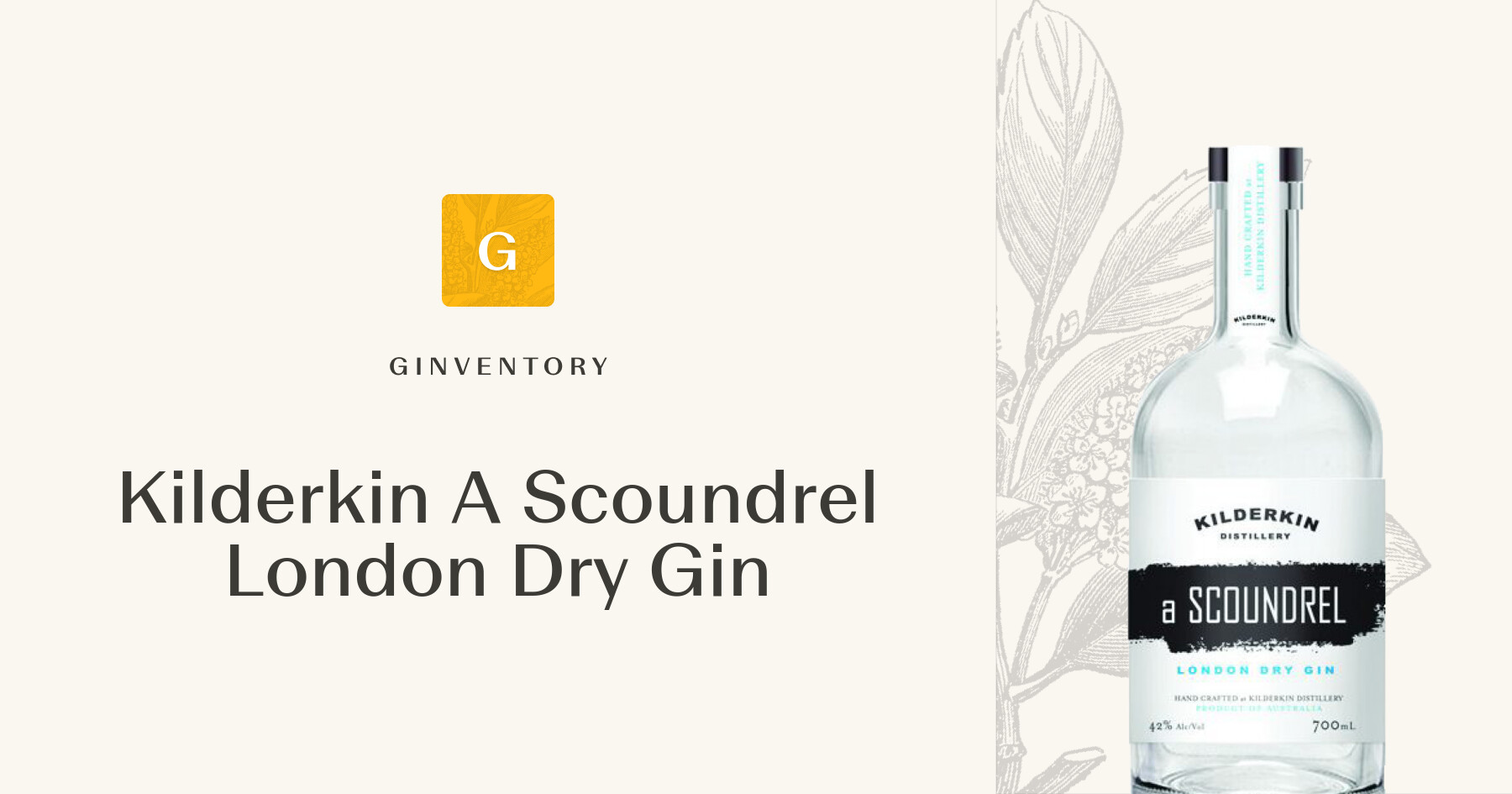Kilderkin A Scoundrel London Dry Gin — Ginebras | Ginventory