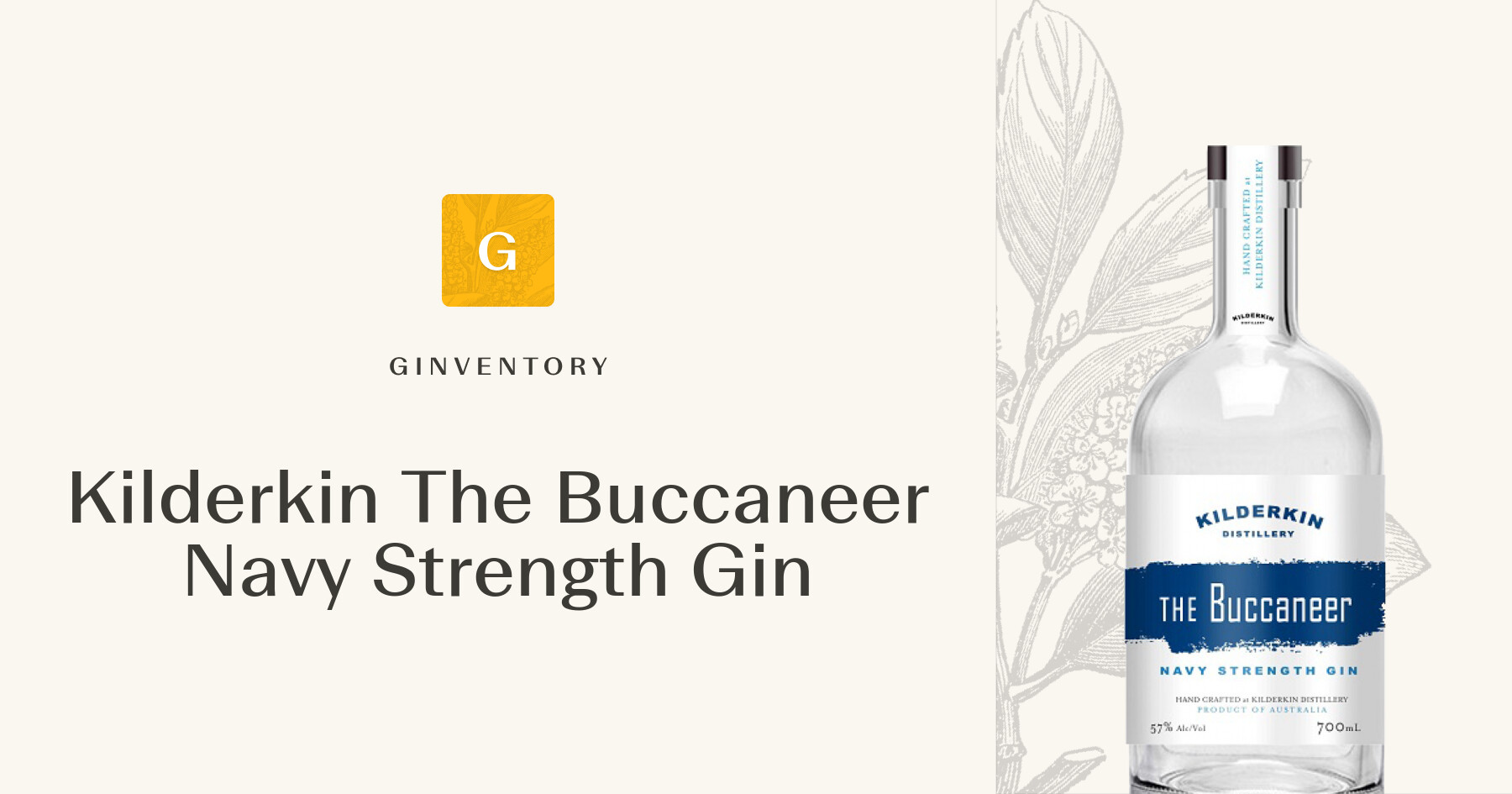 Kilderkin The Buccaneer Navy Strength Gin — Gins | Ginventory