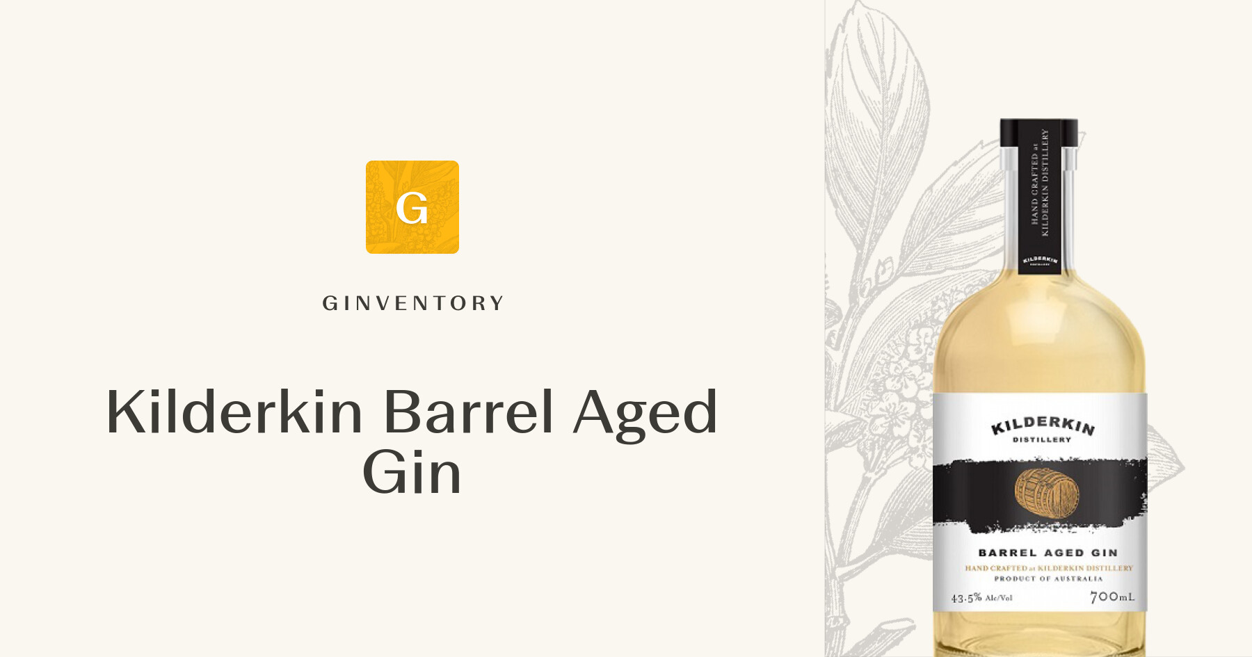 Kilderkin Barrel Aged Gin — Gins | Ginventory