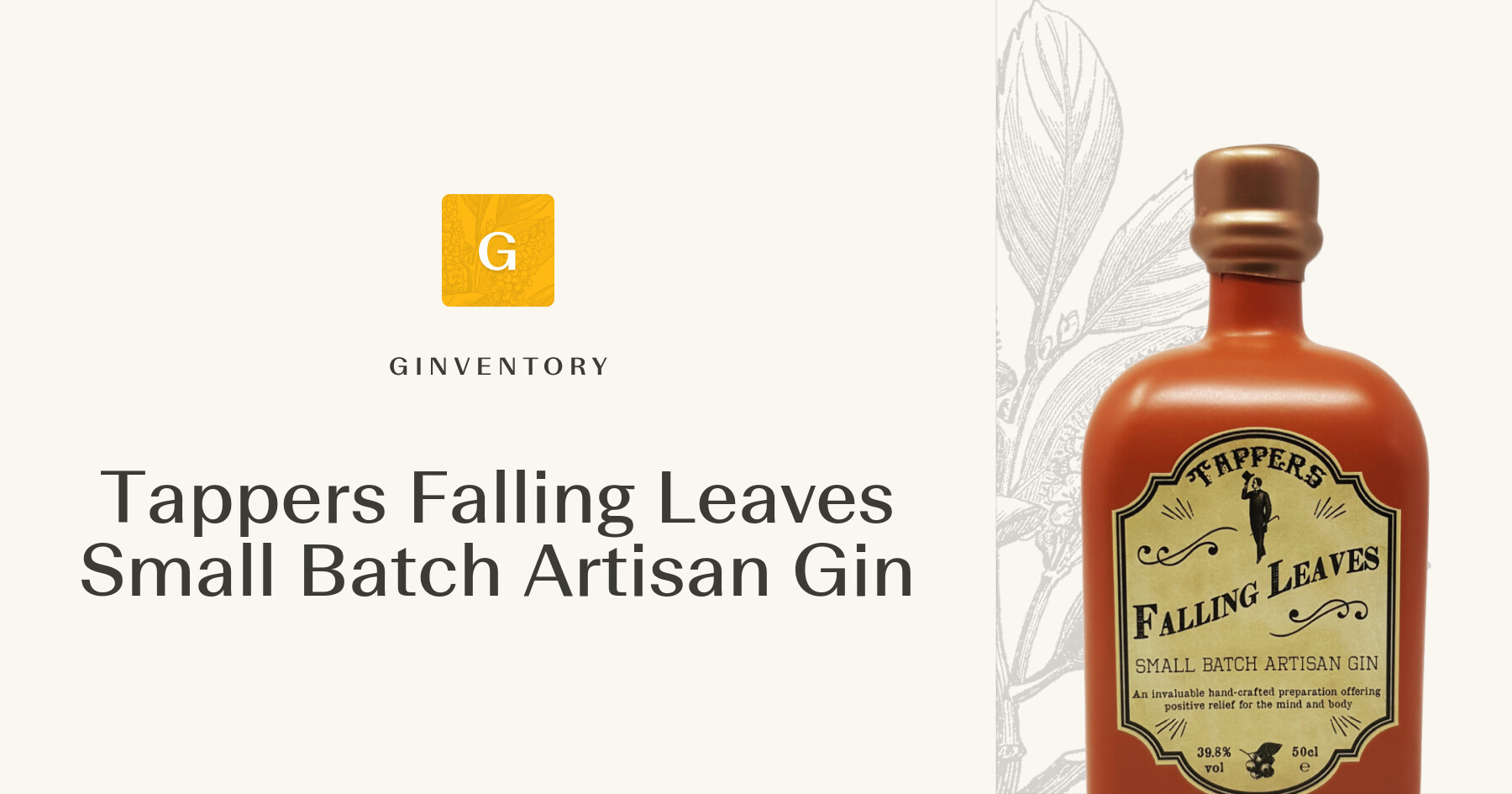 Tappers Falling Leaves Small Batch Artisan Gin — Gins | Ginventory