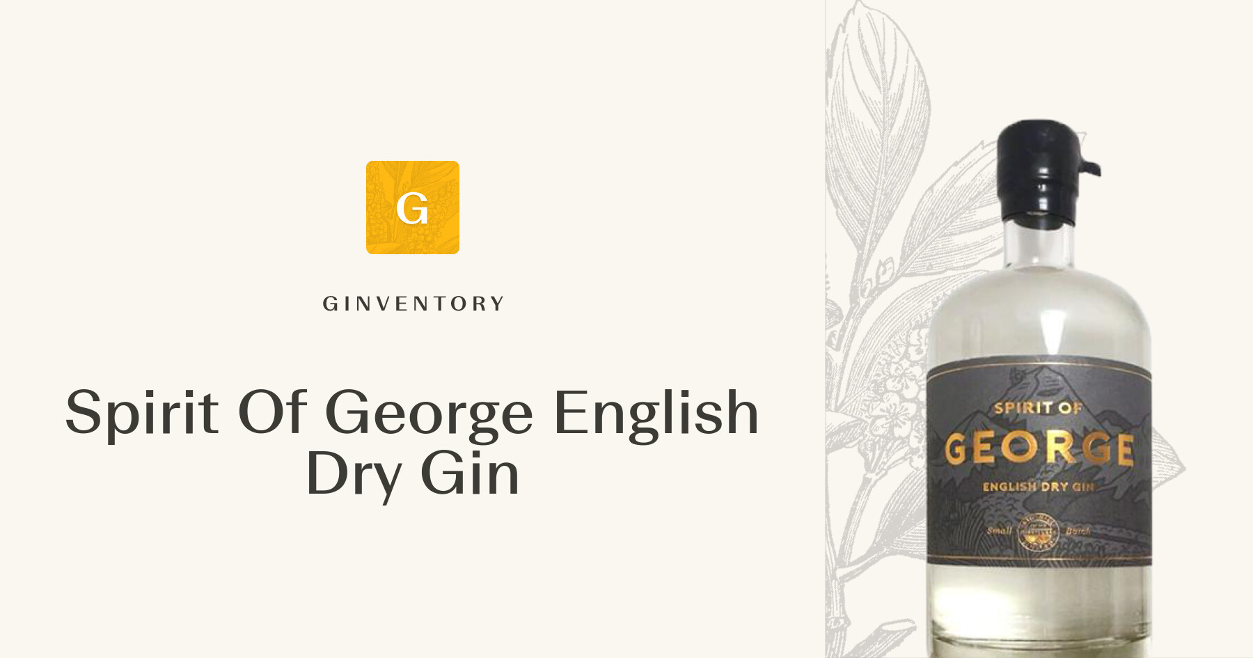 Spirit Of George English Dry Gin — Gins | Ginventory
