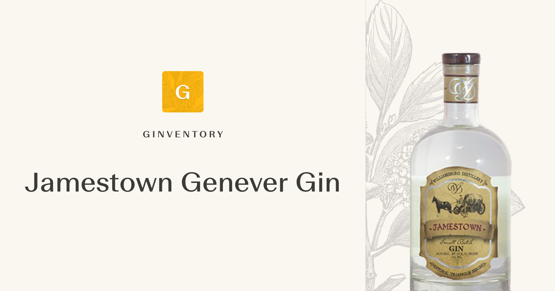Jamestown Genever Gin — Ginebras | Ginventory