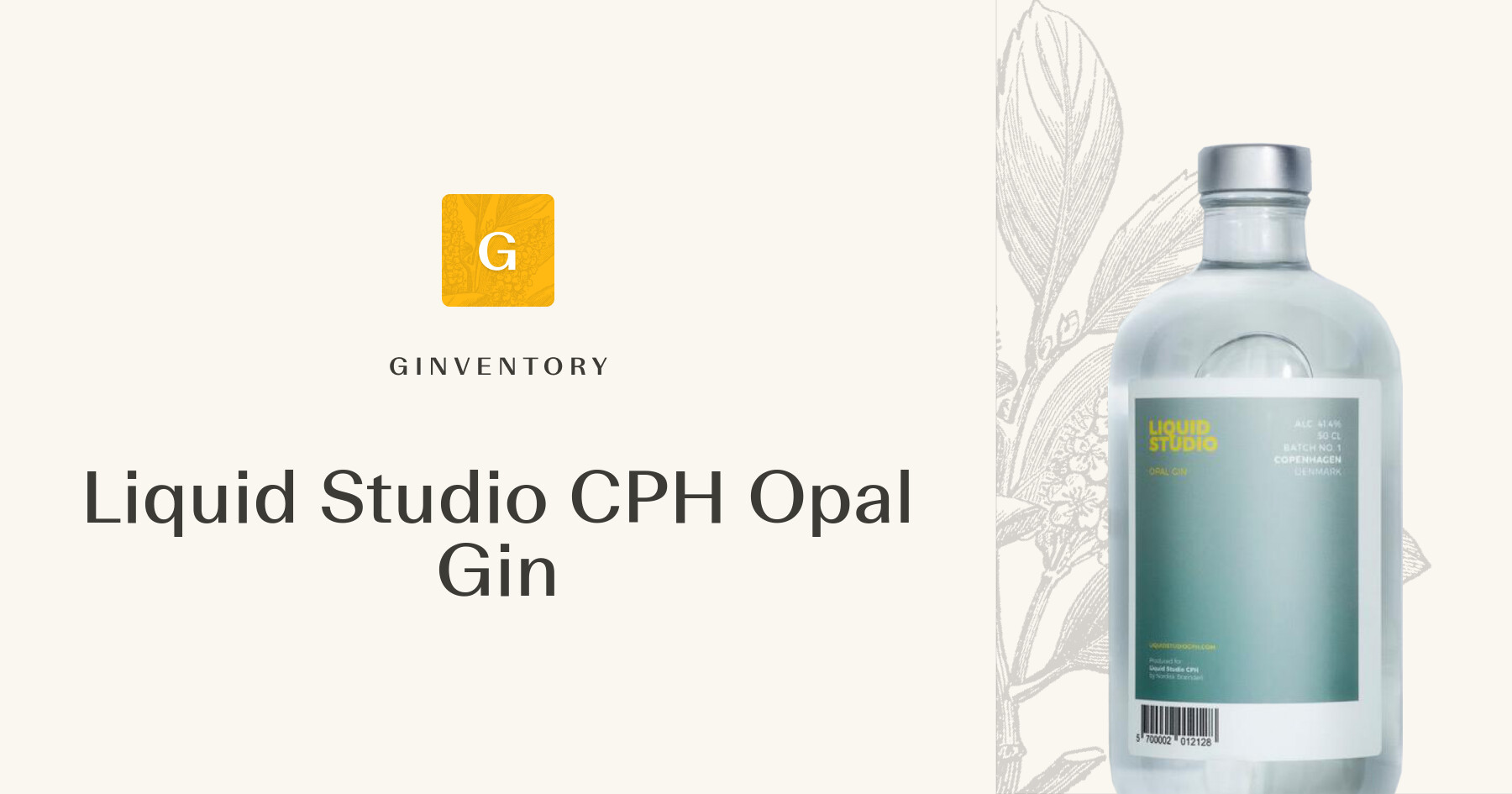 Liquid Studio CPH Opal Gin — Ginebras | Ginventory