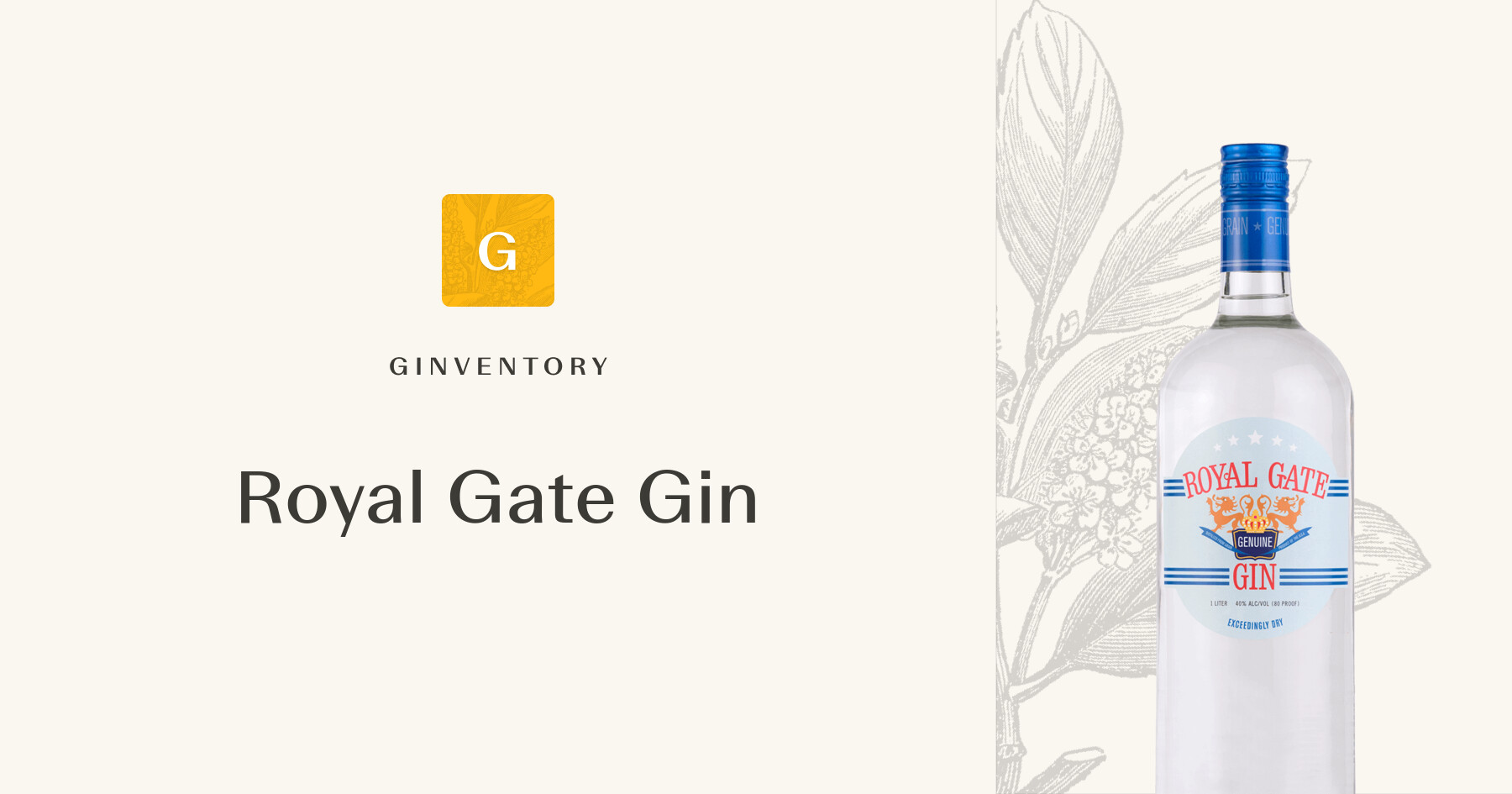 Royal Gate Gin — Ginebras | Ginventory