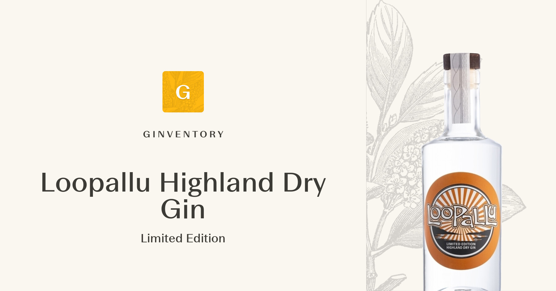 Loopallu Highland Dry Gin - Limited Edition — Gins | Ginventory