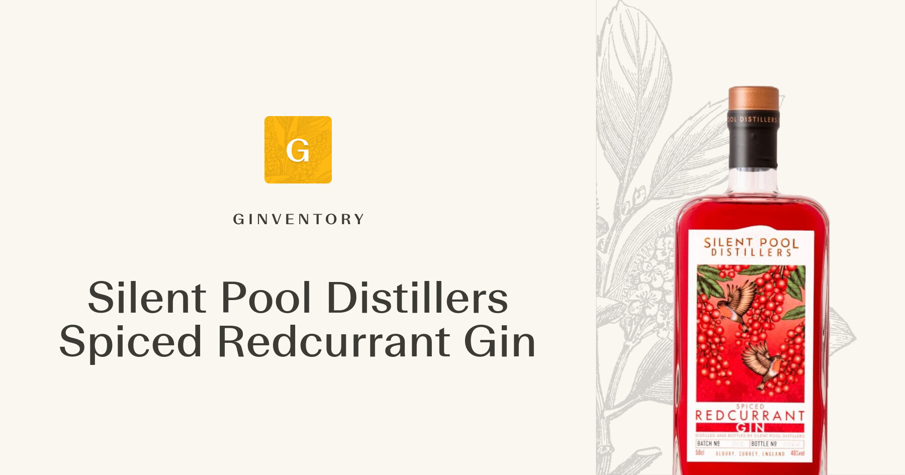 Silent Pool Distillers Spiced Redcurrant Gin — Gins | Ginventory