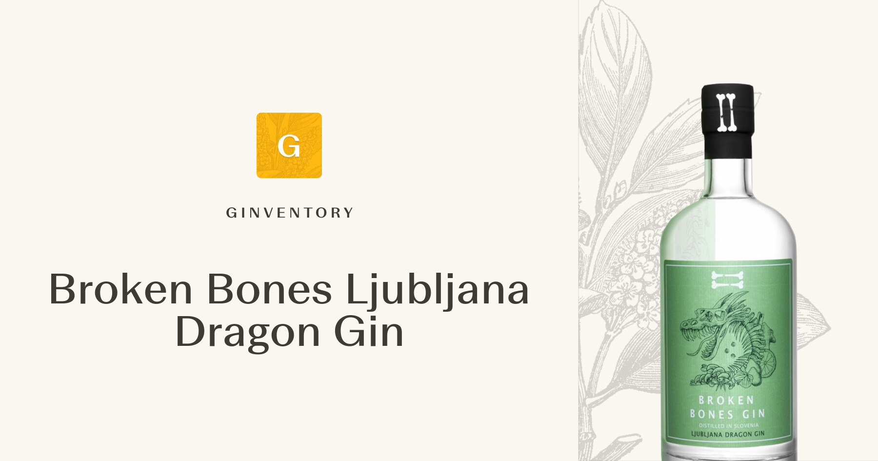 Broken Bones Ljubljana Dragon Gin — Gins | Ginventory