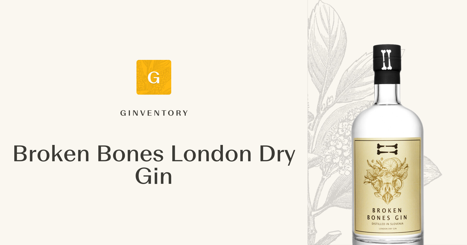 Broken Bones London Dry Gin — Gins | Ginventory