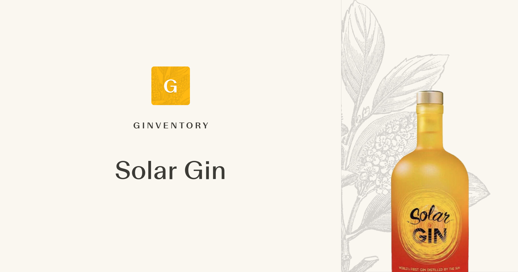 Solar Gin — Gins | Ginventory